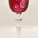 Meissen Crystal Cranberry Red Wine Glass: Flower of London Pattern - Etsy