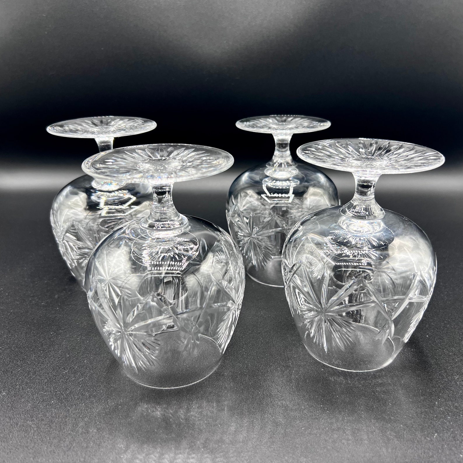 EDINBURGH CRYSTAL COGNAC Glasses, Star of Edinburgh Pattern, Vintage ...