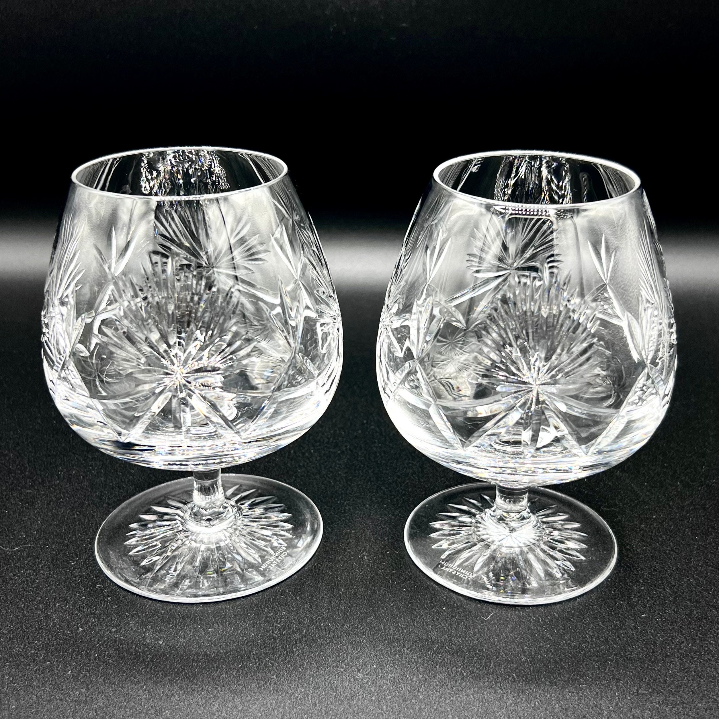 EDINBURGH CRYSTAL COGNAC Glasses, Star of Edinburgh Pattern, Vintage ...