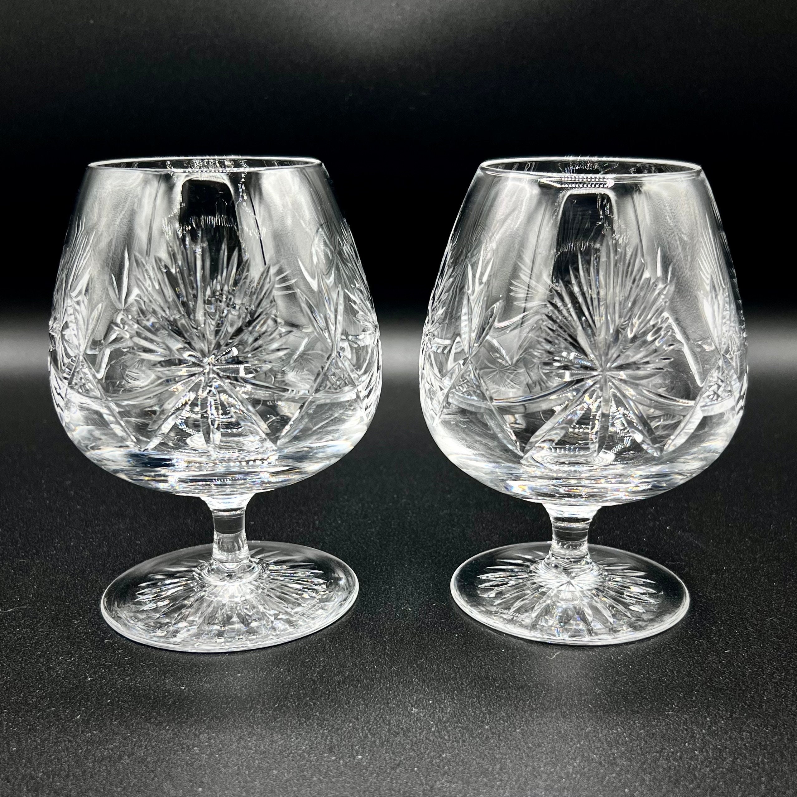 EDINBURGH CRYSTAL COGNAC Glasses, Star of Edinburgh Pattern, Vintage ...