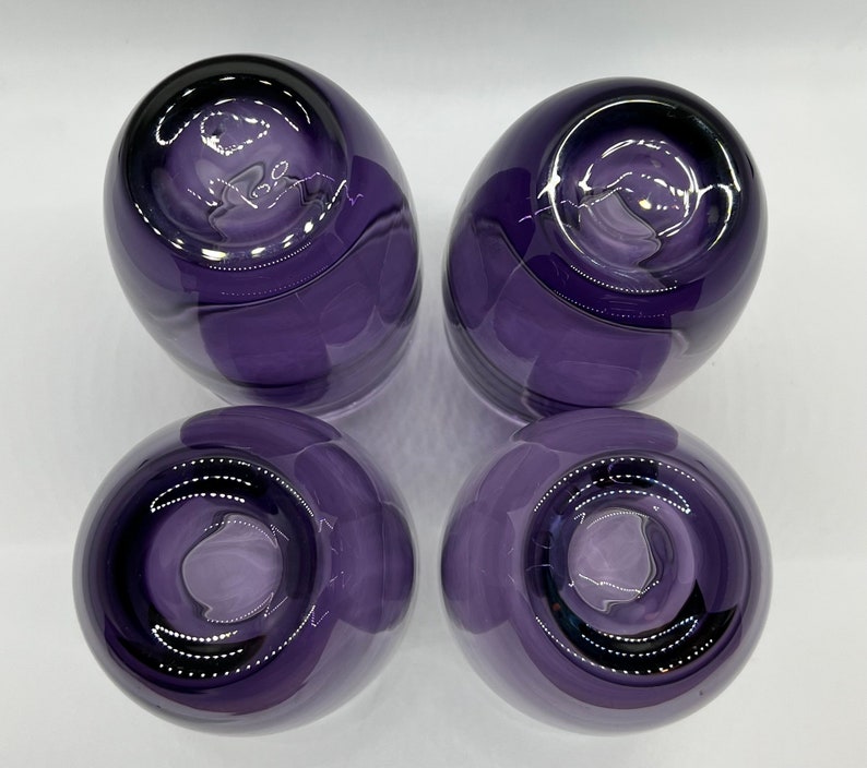 2 Stunning HANDBLOWN Large Water Glasses. Heavy Thick - Etsy