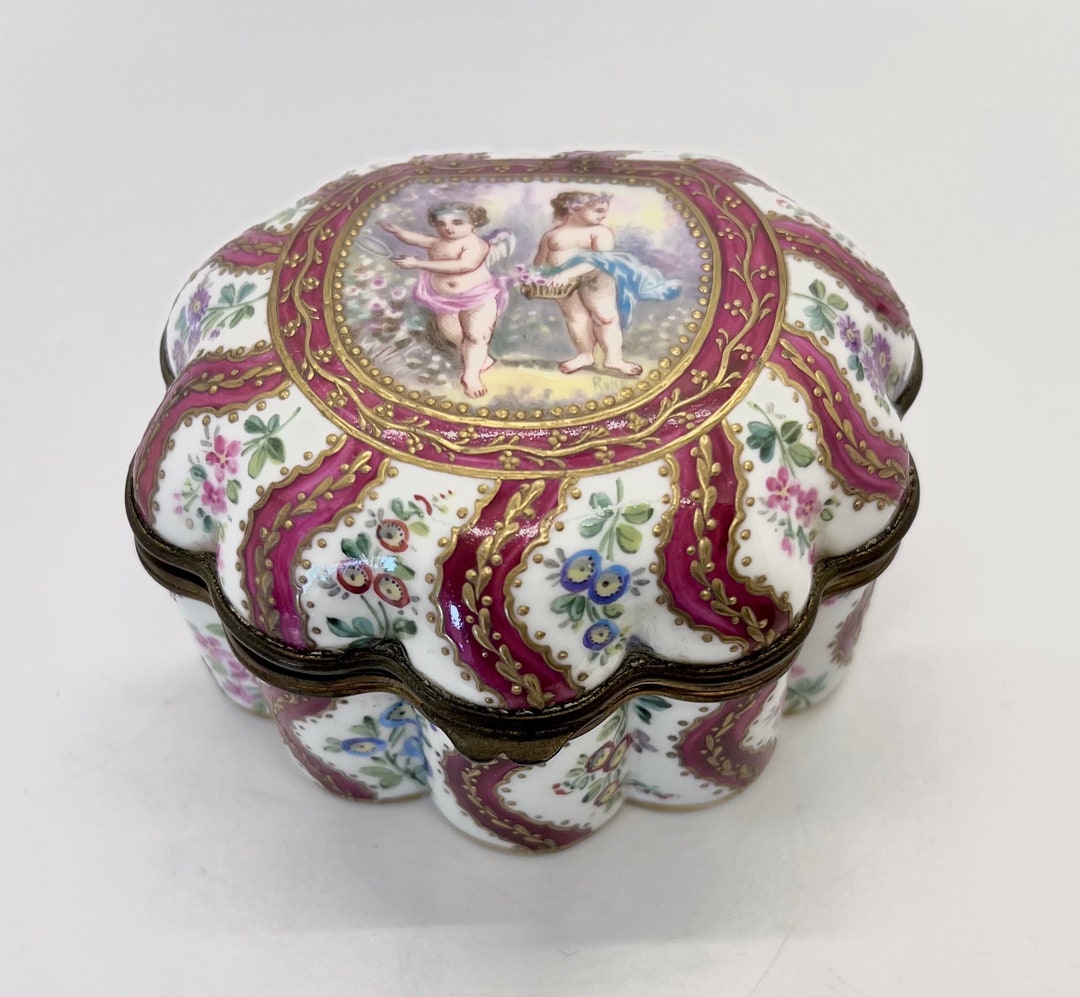 ANTIQUE SEVRES Style Box Sevres Porcelain Jewellery Box - Etsy