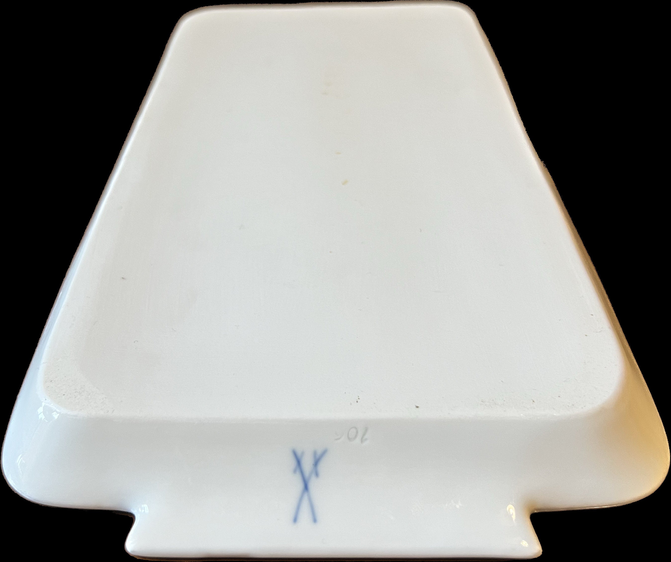 ANTIQUE MEISSEN Large Rectangular Plate Cake Plates Green Ivy Signed ...