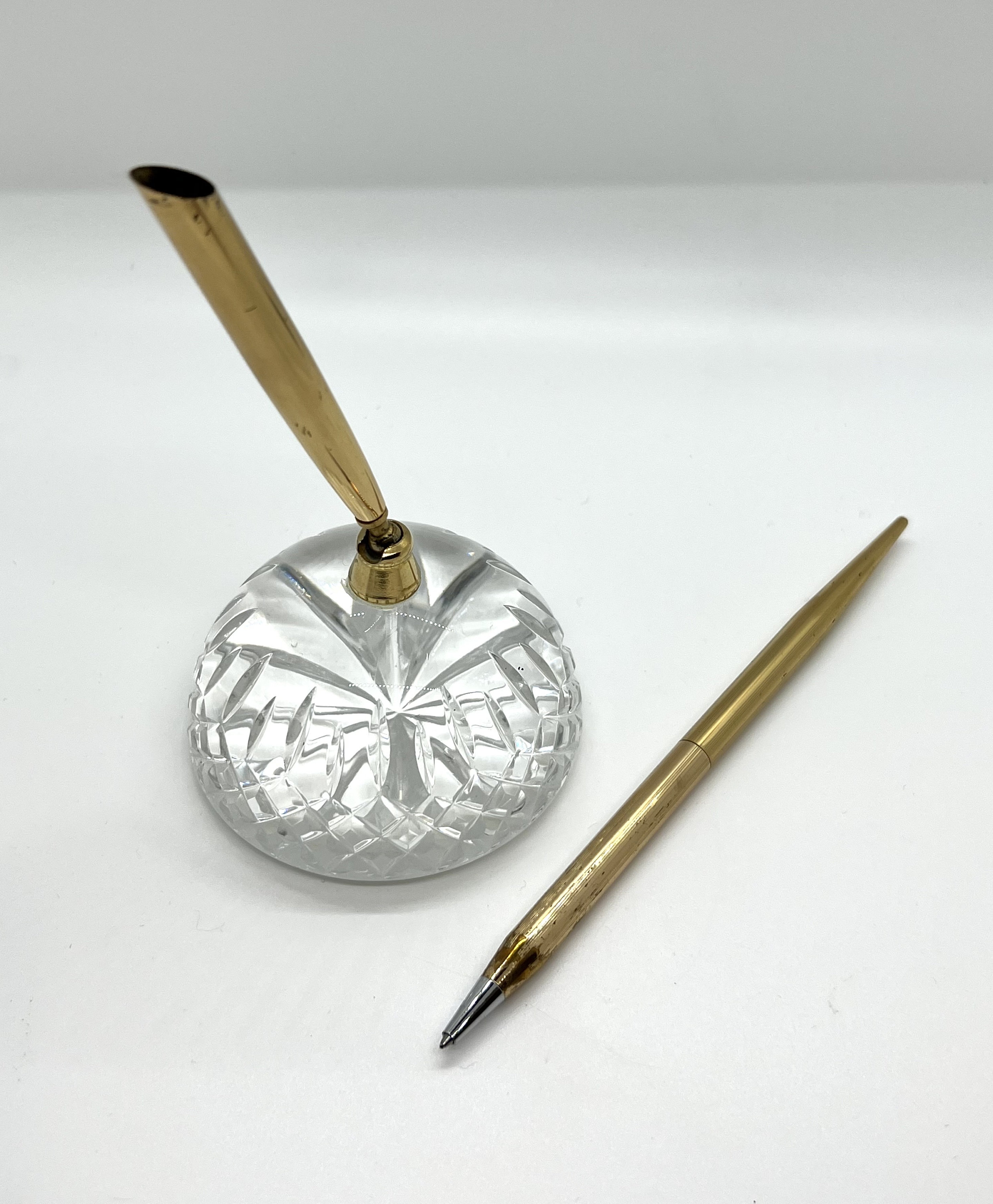 VINTAGE CRYSTAL Desktop Pen Holder Lenox Crystal Gift for - Etsy