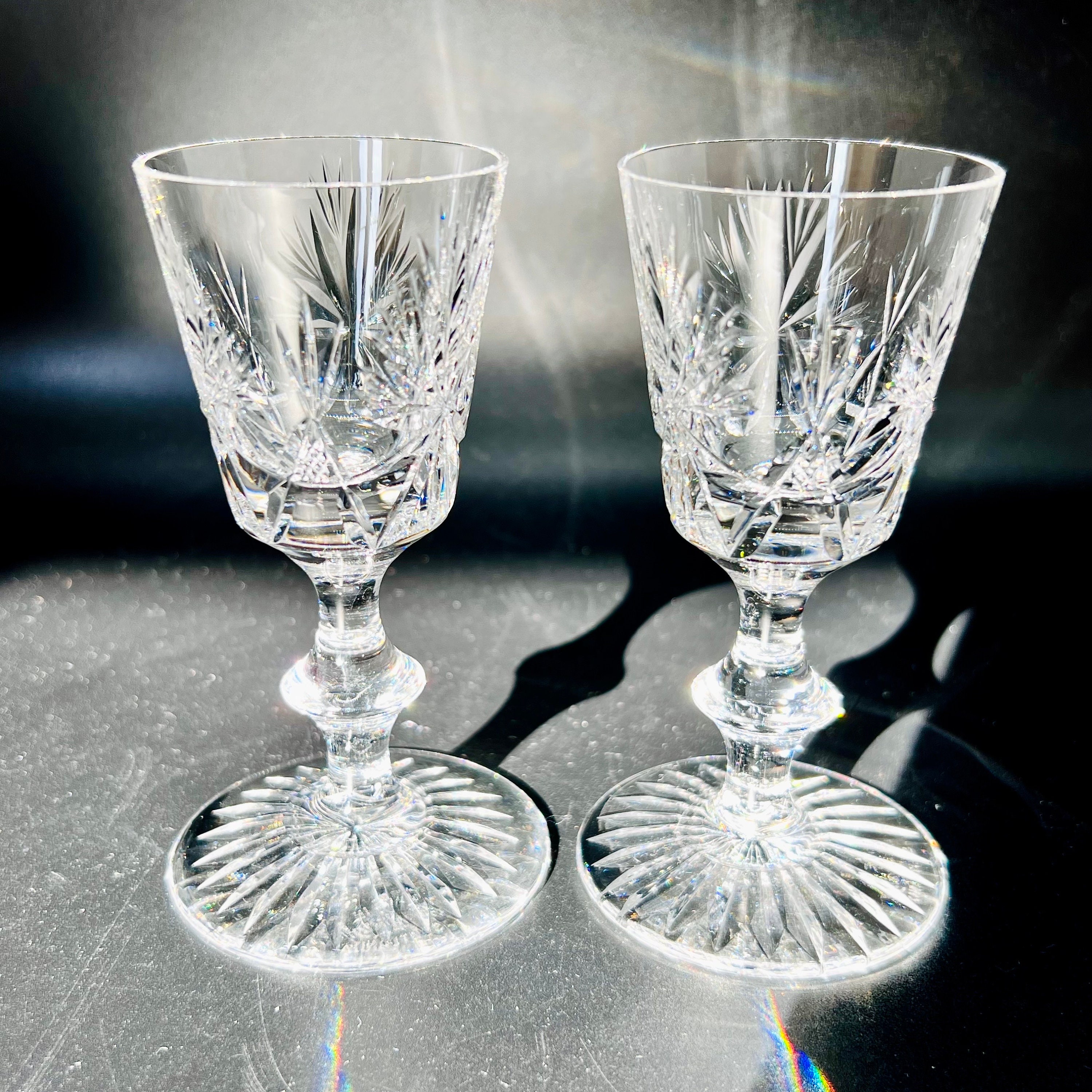 VINTAGE EDINBURGH CRYSTAL, Star of Edinburgh, 2 Liquer, Aperitif ...