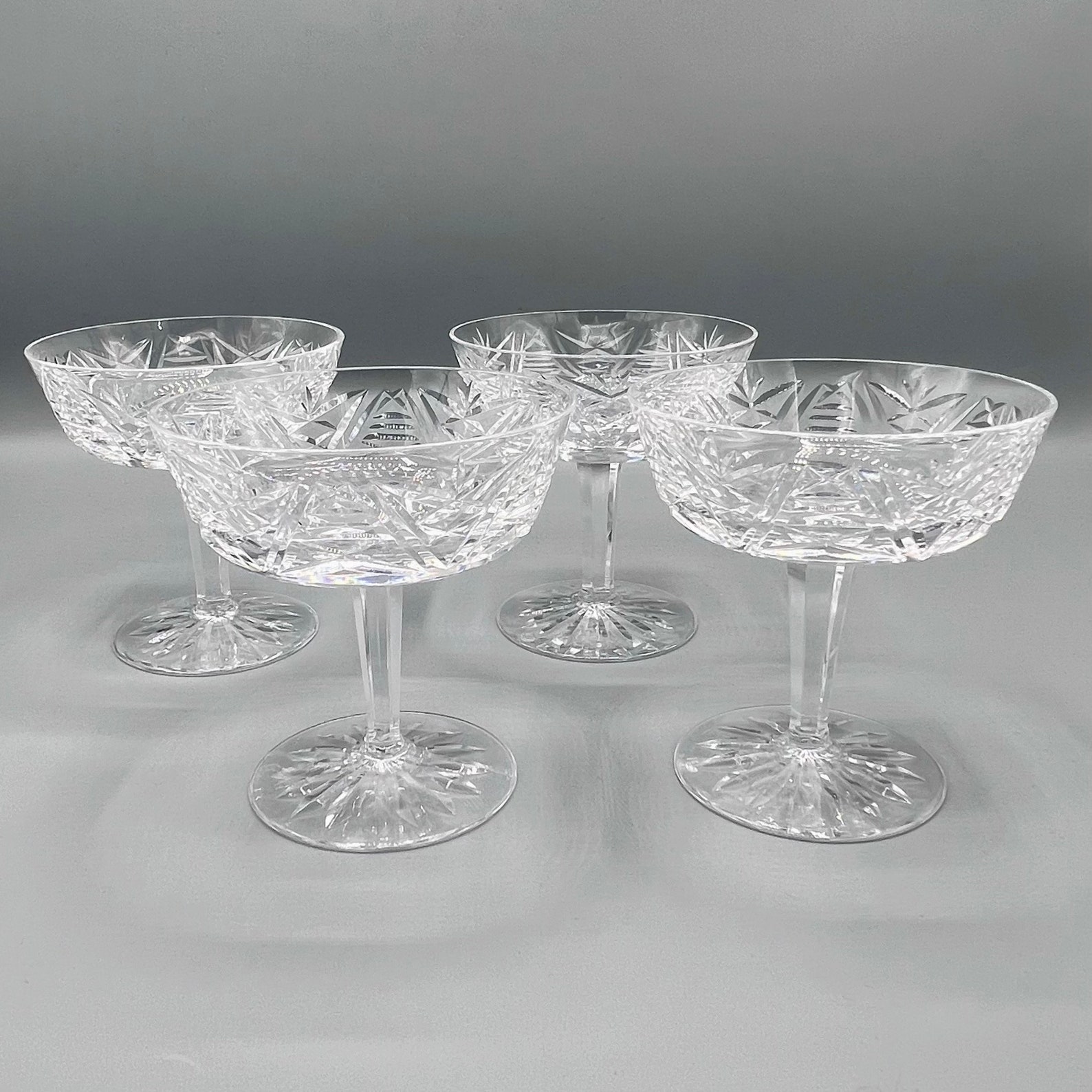 Vintage Waterford Crystal Champagne Coupes - Clare Pattern, Set of 6 - Etsy