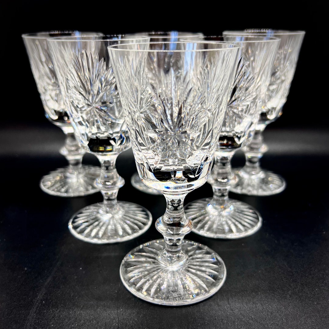Vintage Edinburgh Crystal Sherry Glasses: Star of Edinburgh, Signed - Etsy