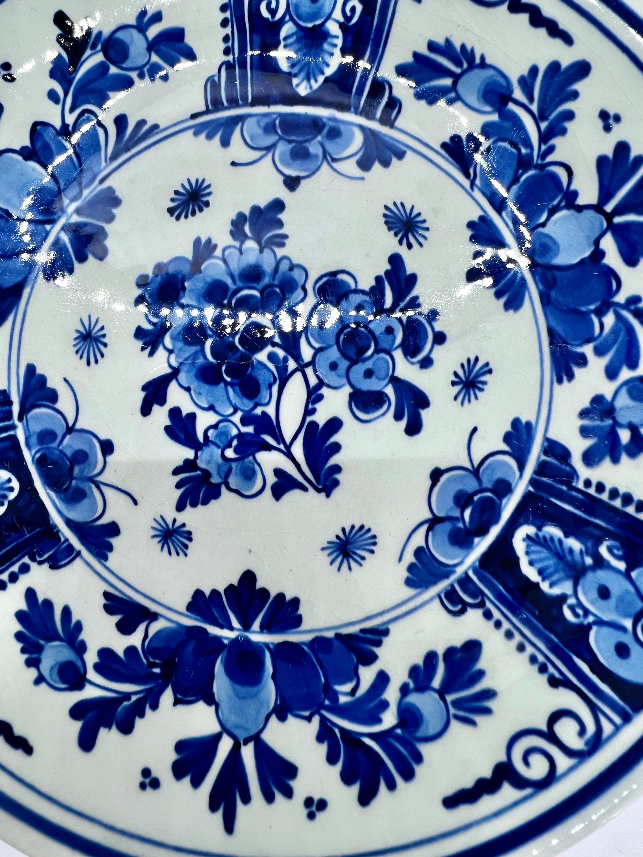Vintage Ceramic Plate / Dutch Delfts Blue and White Pottery ...