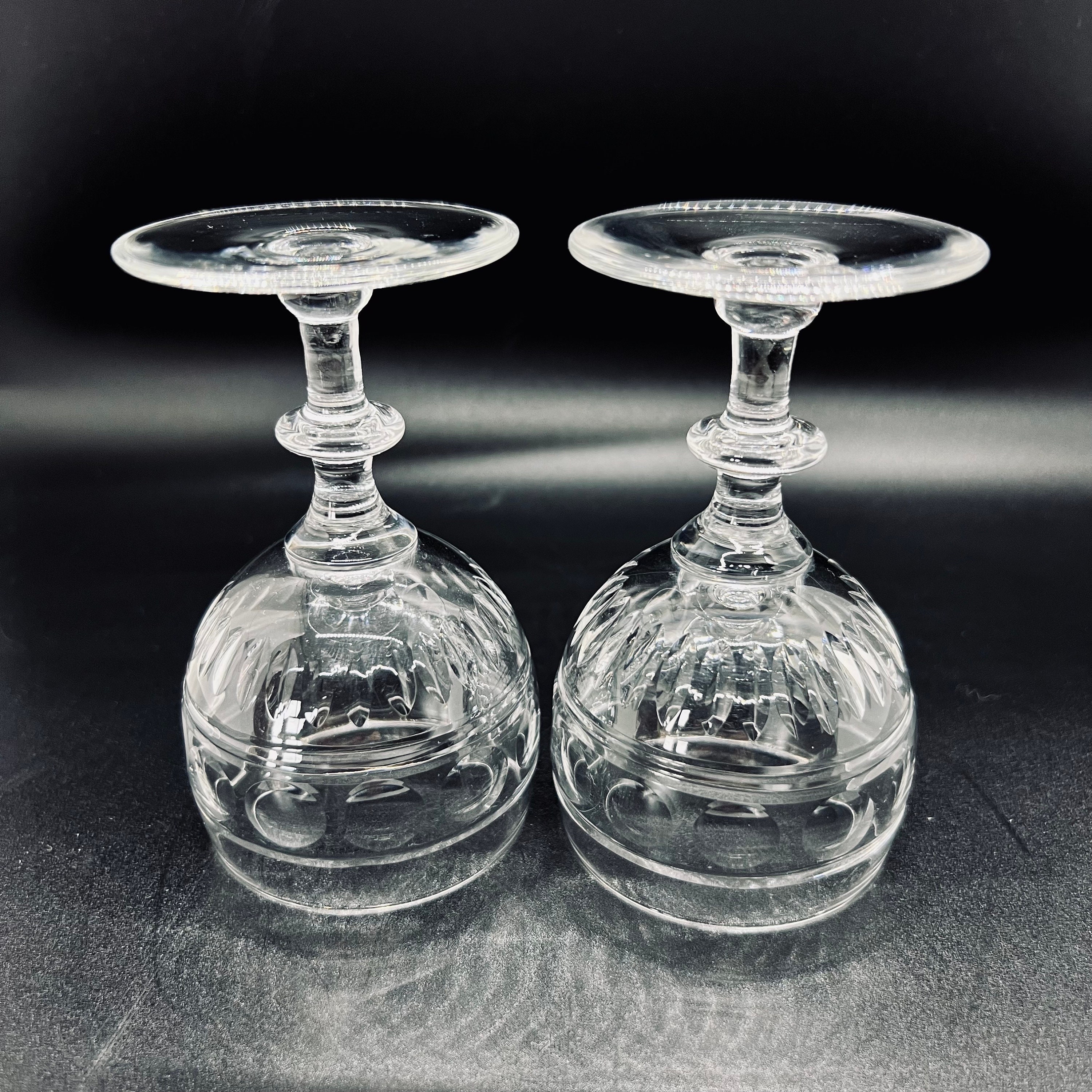 Vintage Dimple Cut Glass Vintage Small Port or Cordial Glass Vintage ...