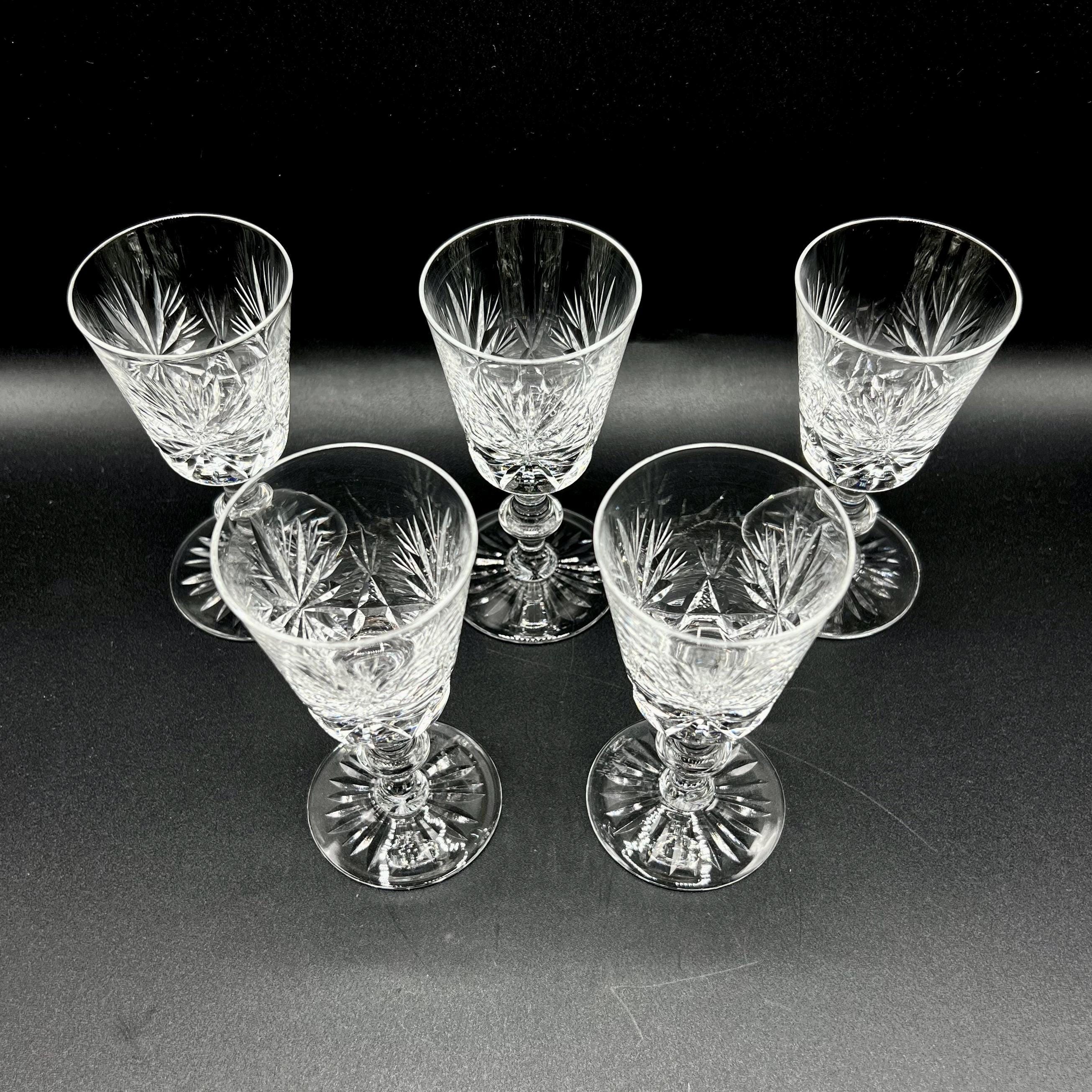 VINTAGE EDINBURGH CRYSTAL, Star of Edinburgh, 5 Liquer, Aperitif, Small ...