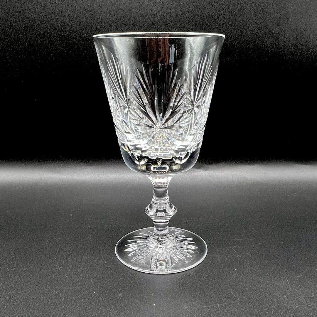 VINTAGE EDINBURGH CRYSTAL Wine Glass, Star of Edinburgh Pattern, Signed ...
