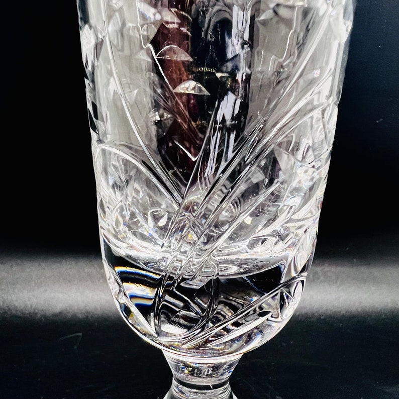 Vintage Royal Brierley Crystal Champagne Flutes, Honeysuckle Pattern ...