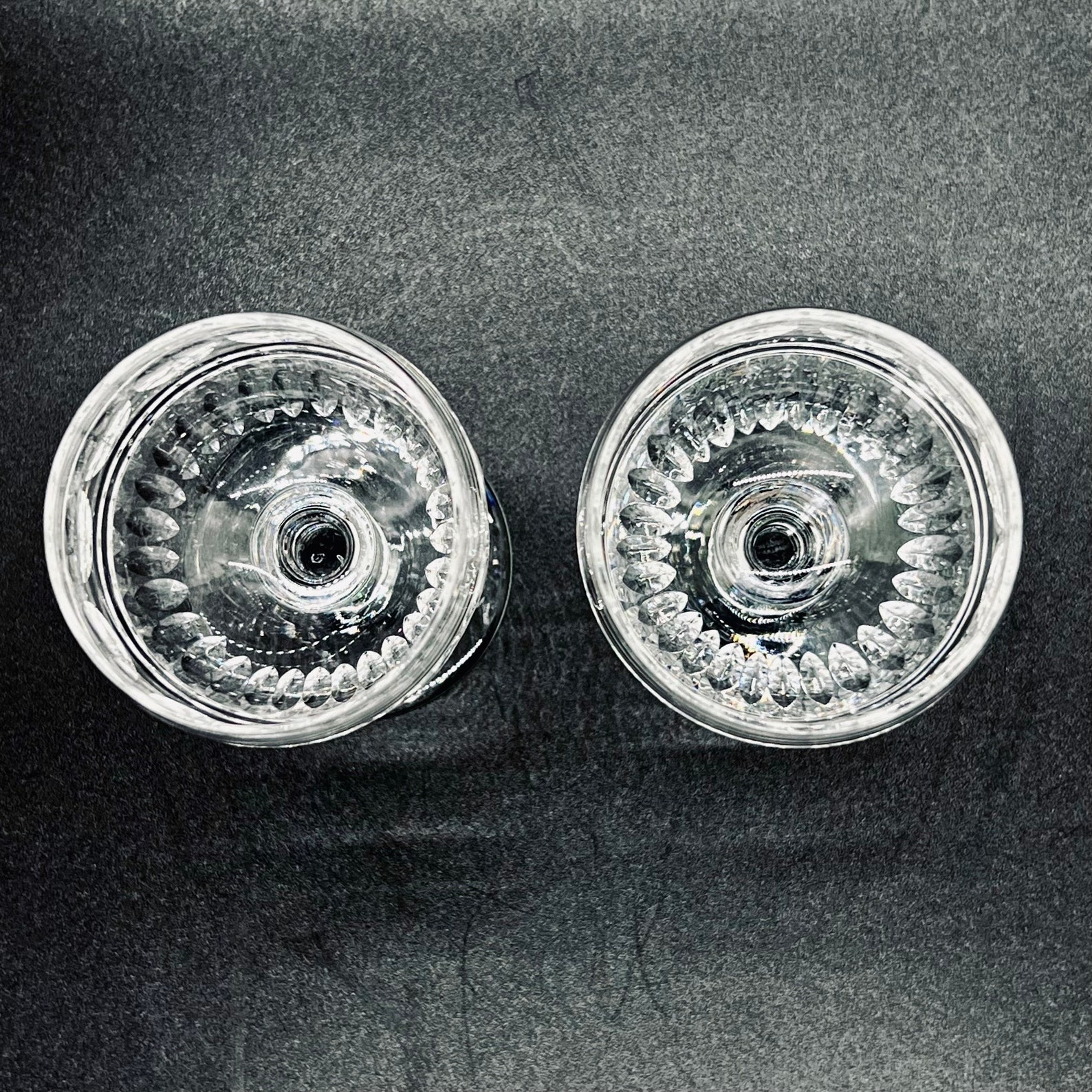 Vintage Webb Corbet Crystal Cordial Glasses: Dimple Cut Port Wine Set ...