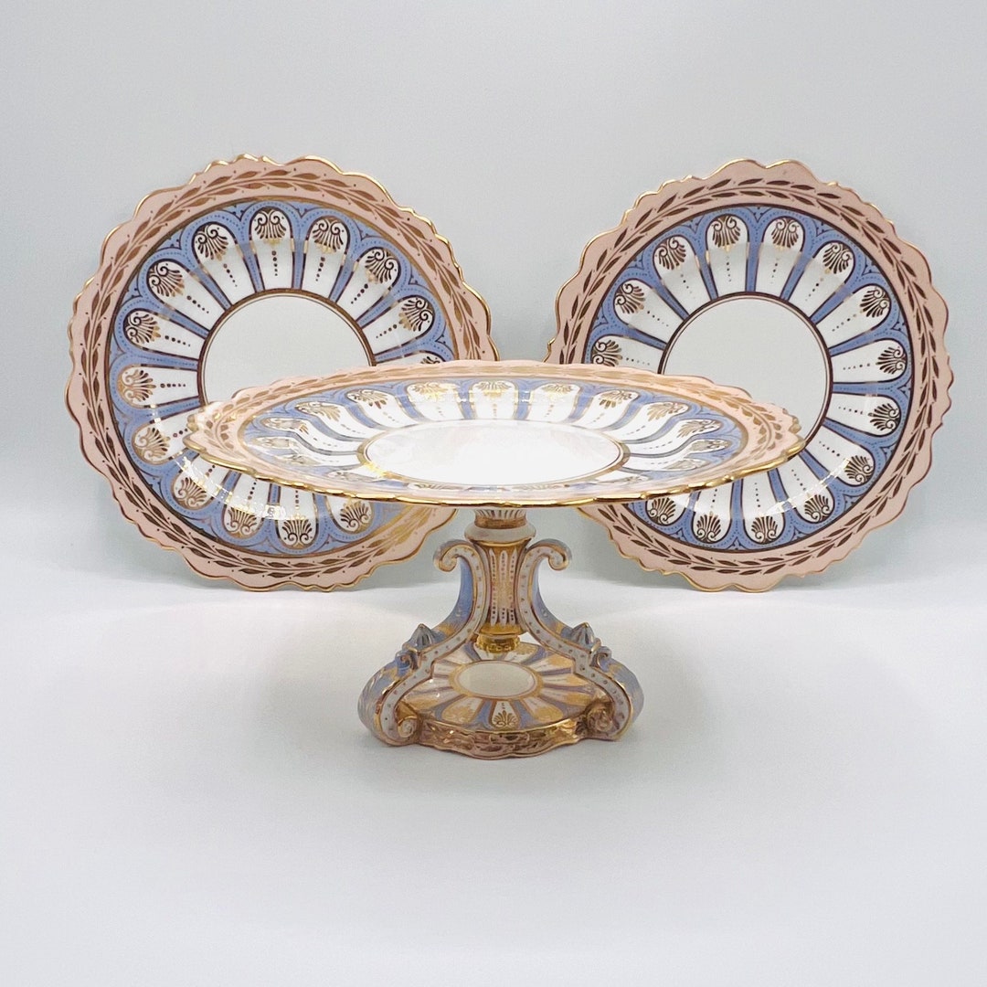 ANTIQUE Paragon Porcelain Plates | Edwardian Lunch or Desert Set, Bone ...