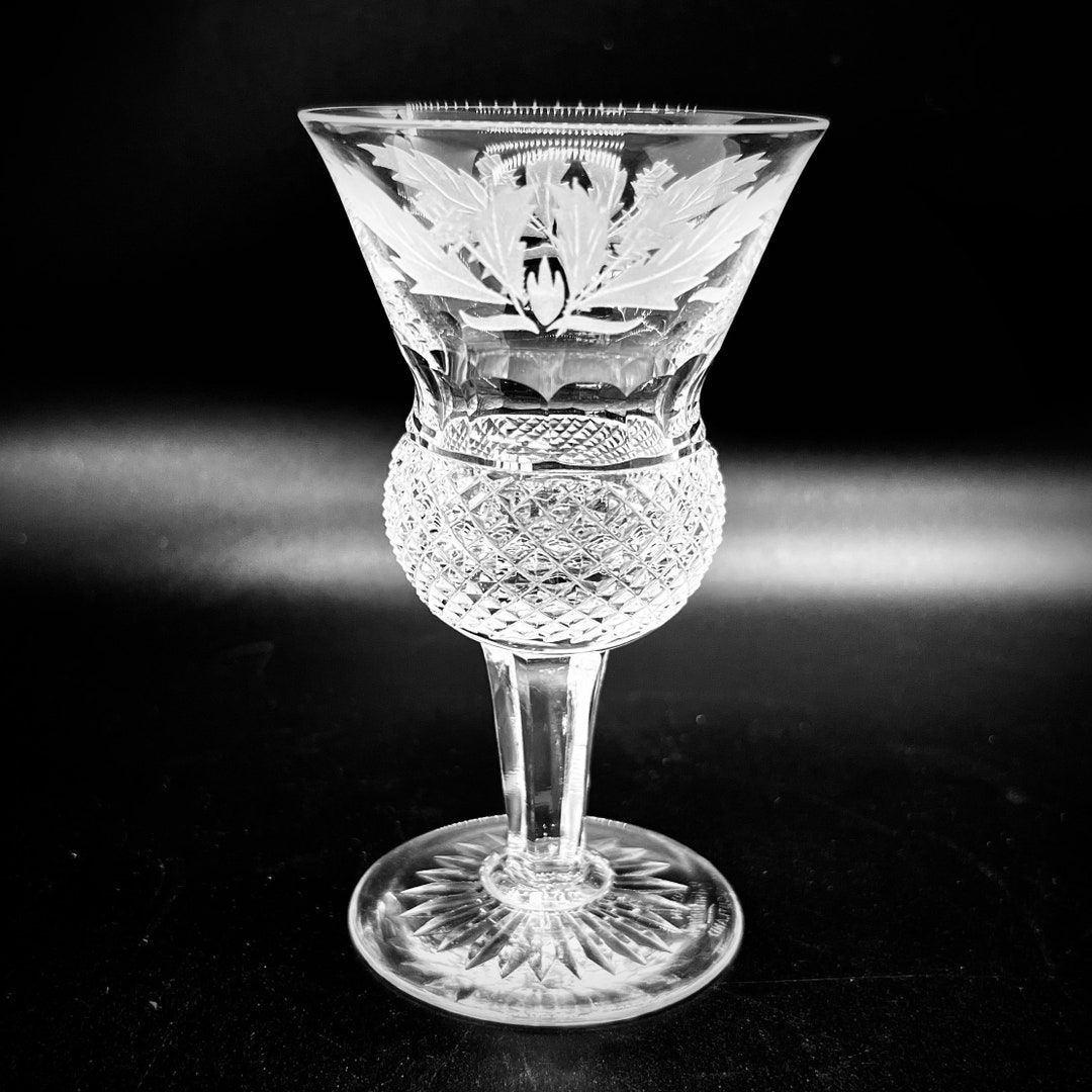 EDINBURGH CRYSTAL GLASS | Vintage Edinburgh Thistle Sherry Glass ...