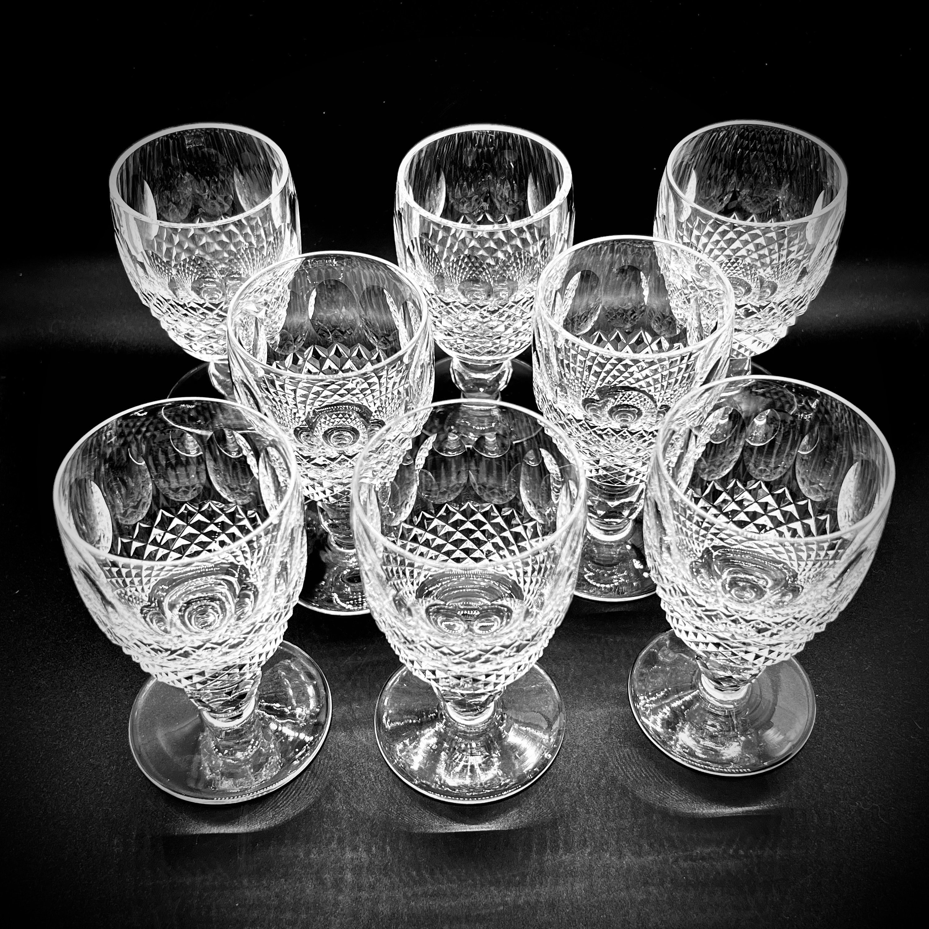 WATERFORD CRYSTAL Port Glasses 2 Vintage Waterford Colleen Pattern ...
