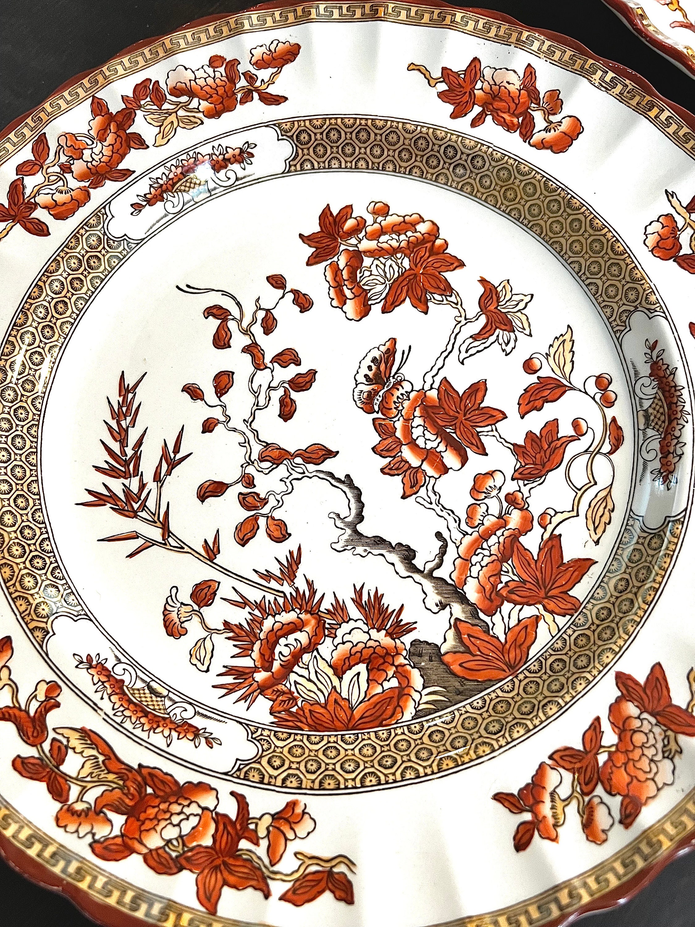 2 ANTIQUE SPODE Porcelain PLATES Pattern Indian Tree, Width 25 Cm - Etsy