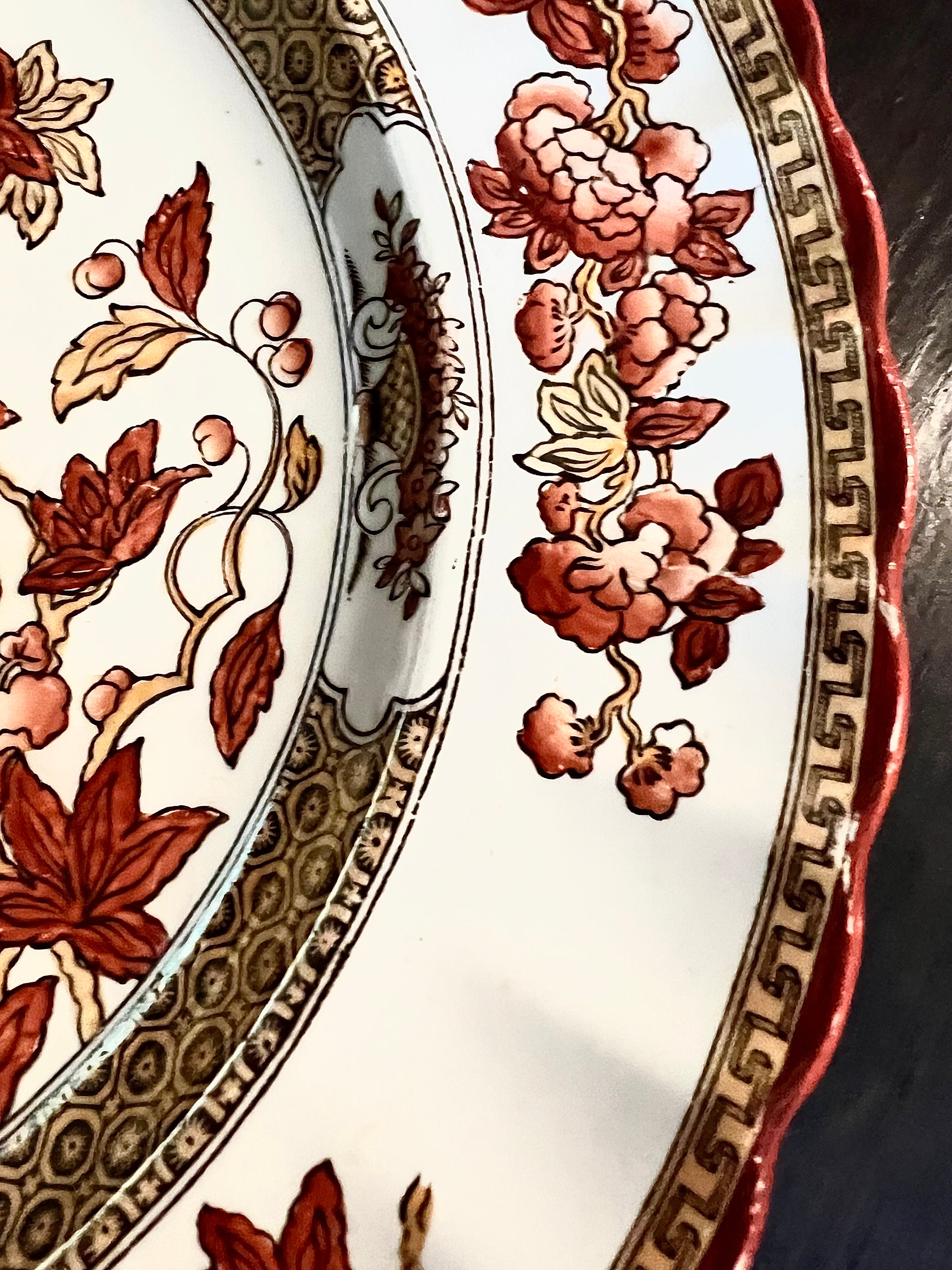 2 ANTIQUE SPODE Porcelain PLATES Pattern Indian Tree, Width 25 Cm - Etsy