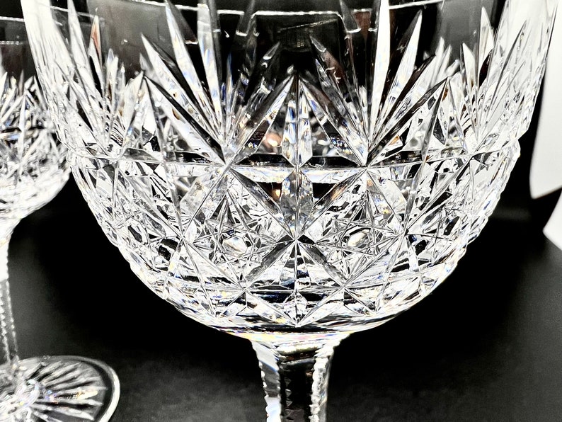 Thomas Webb Crystal Wine Glasses, 2 Vintage Webb Wellington Pattern ...