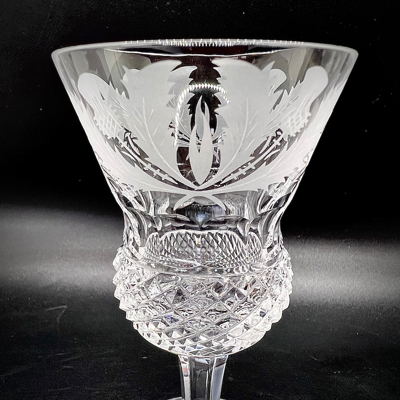 EDINBURGH CRYSTAL THISTLE Sherry Glass | Signed Vintage Edinburgh ...