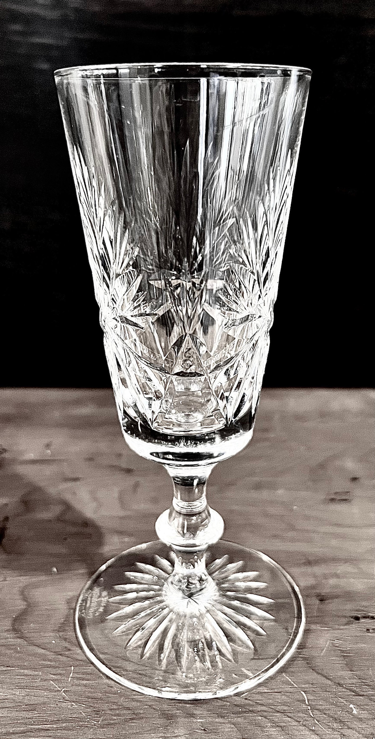 VINTAGE EDINBURGH CRYSTAL Champagne Glasses, Star of Edinburgh Pattern ...