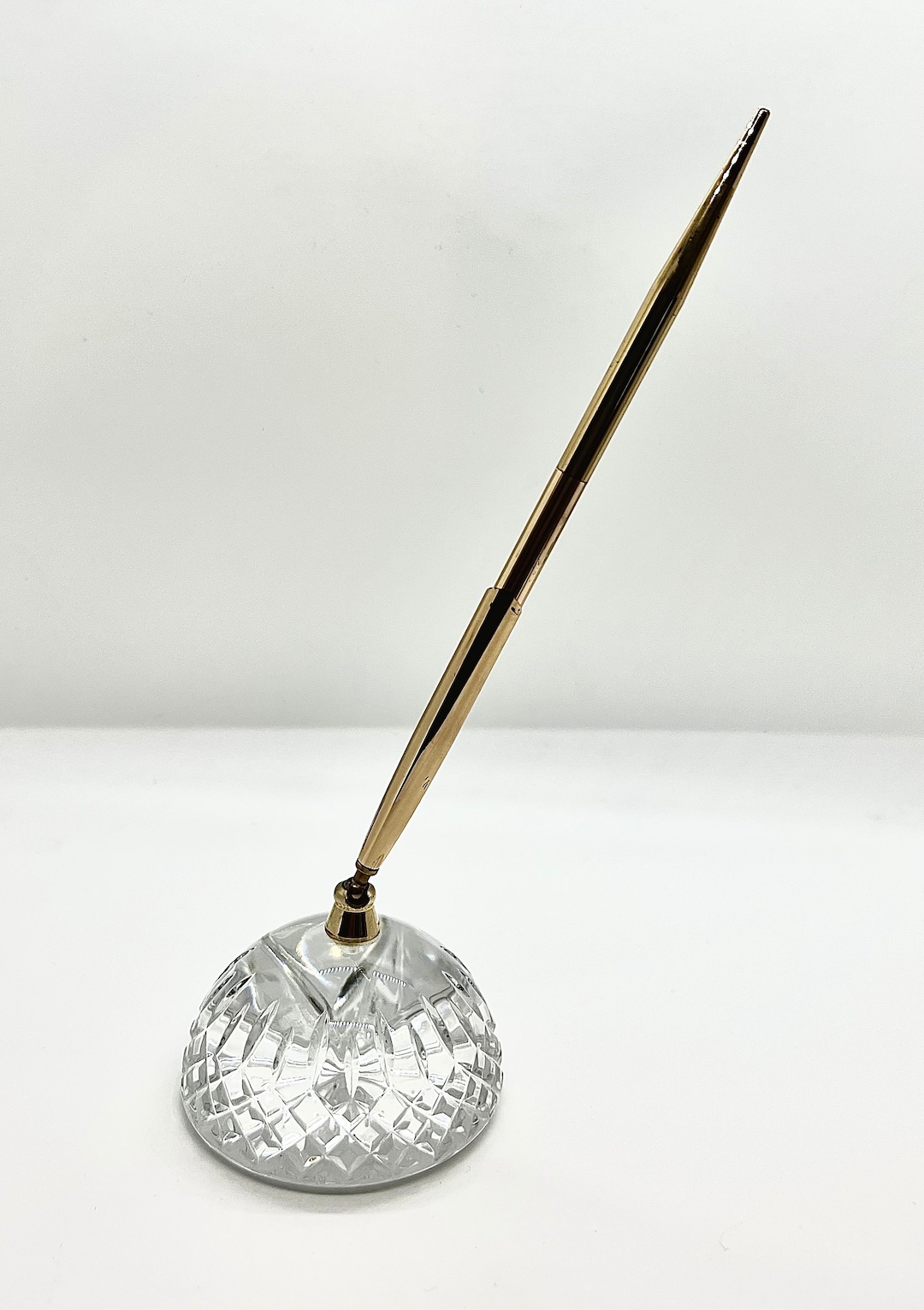 VINTAGE CRYSTAL Desktop Pen Holder | Lenox Crystal | Gift for Him - Etsy