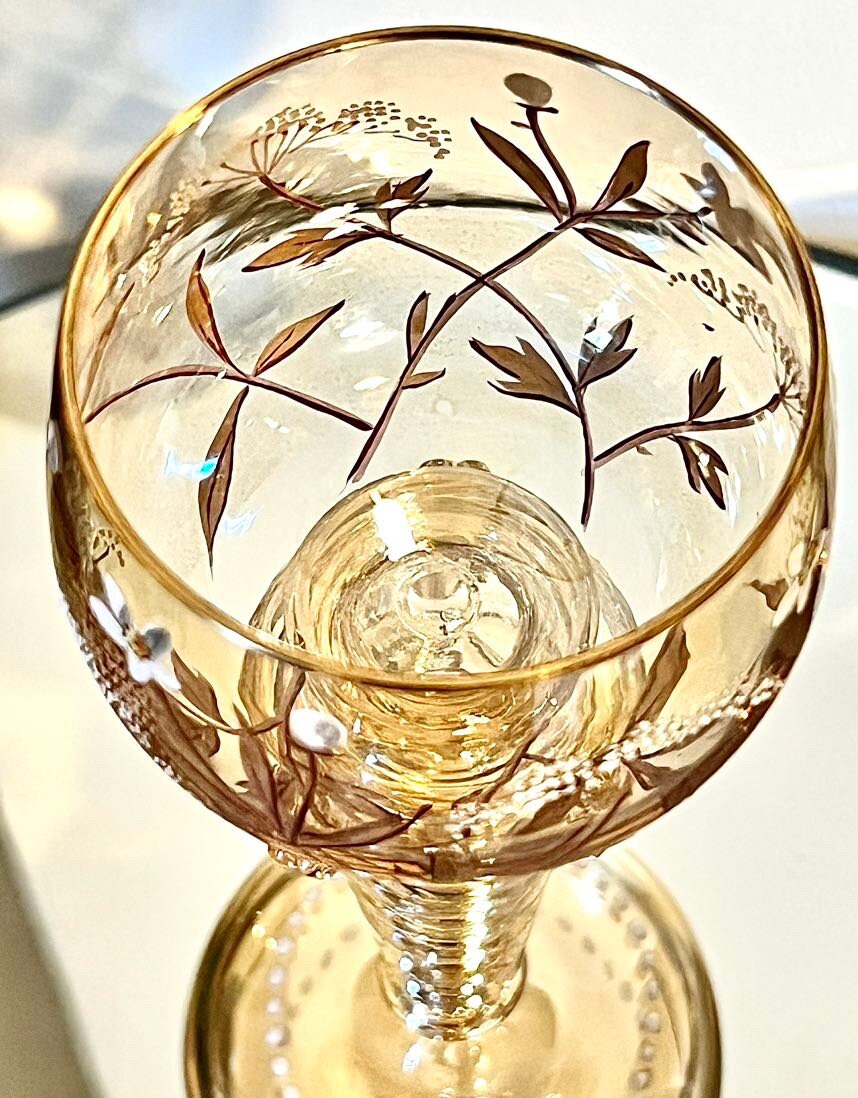 Antique ROEMER FRITZ HECKERT Hock Wine Glass Handblown Glass Antique ...