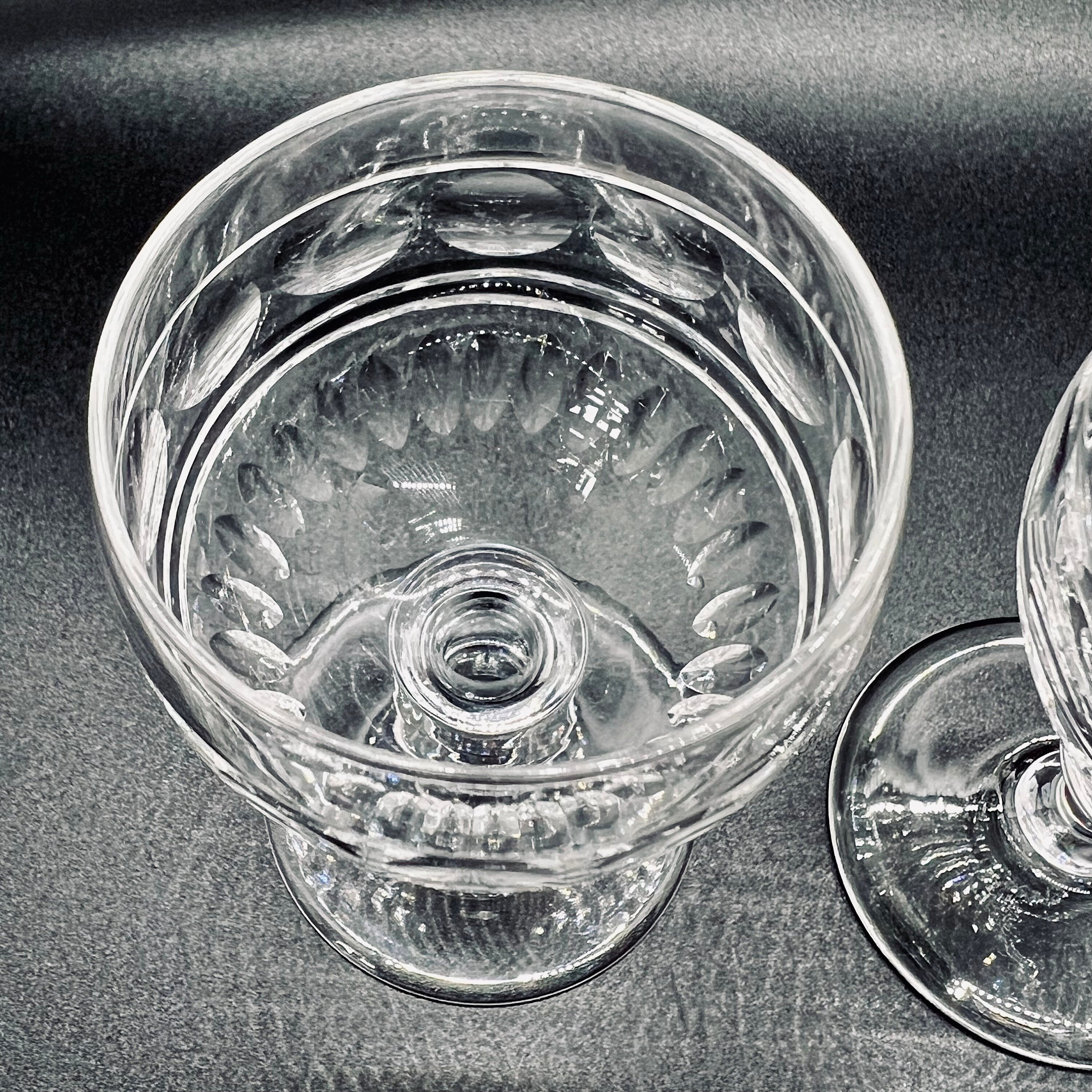 Vintage Dimple Cut Glass Vintage Small Port or Cordial Glass Vintage ...