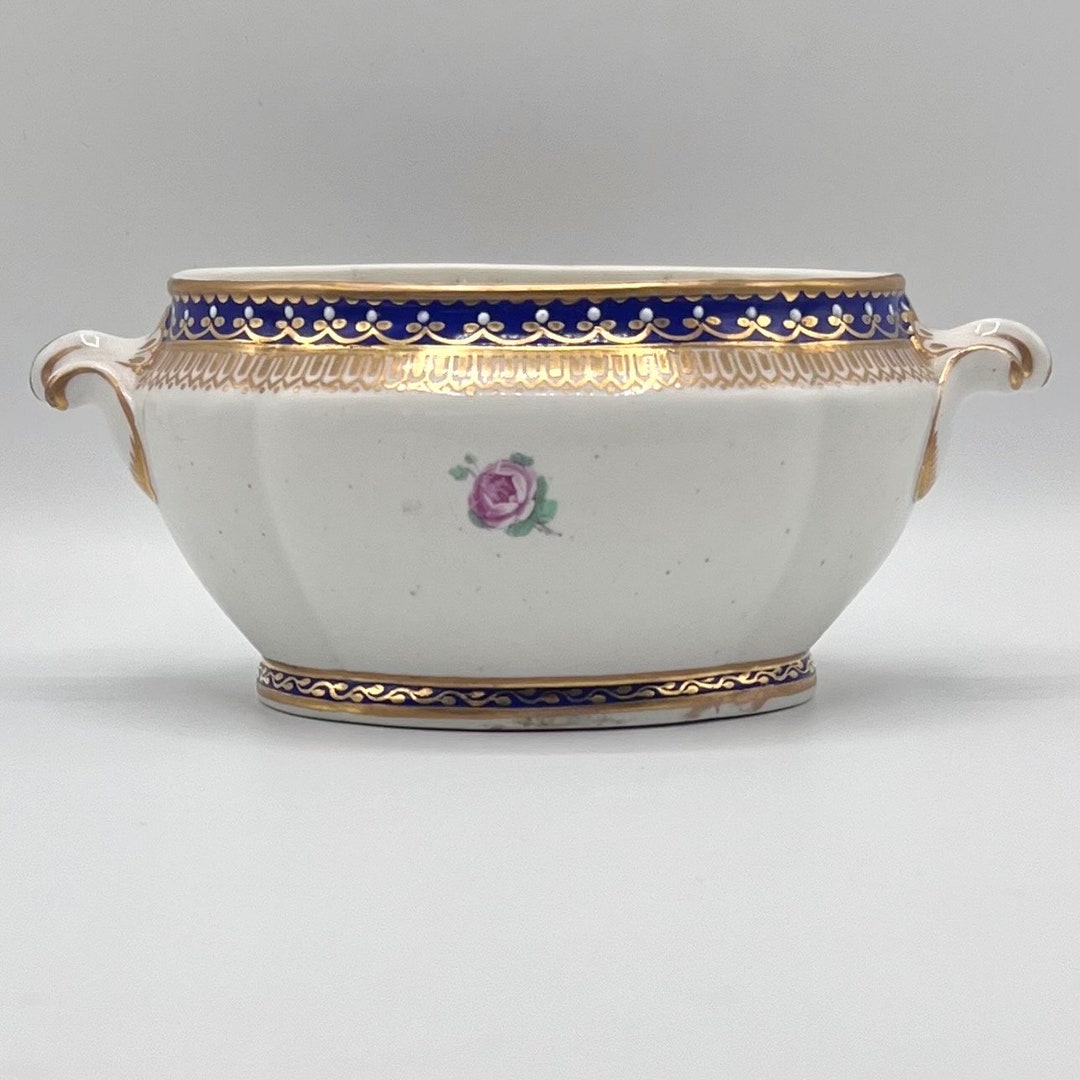 ANTIQUE DERBY BOWL, English Porcelain Part Tureen Sucriere Bowl by ...