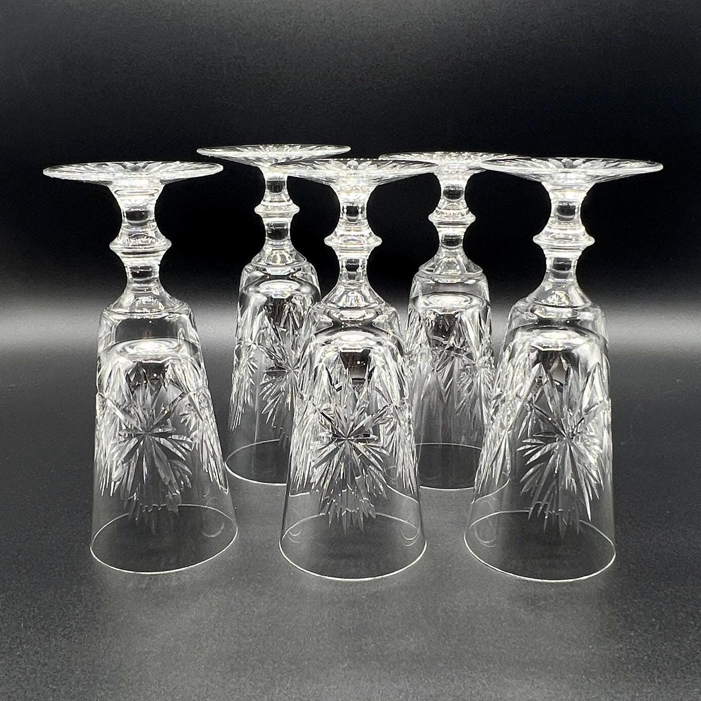 Vintage Edinburgh Crystal Champagne Flutes, Star of Edinburgh Pattern ...