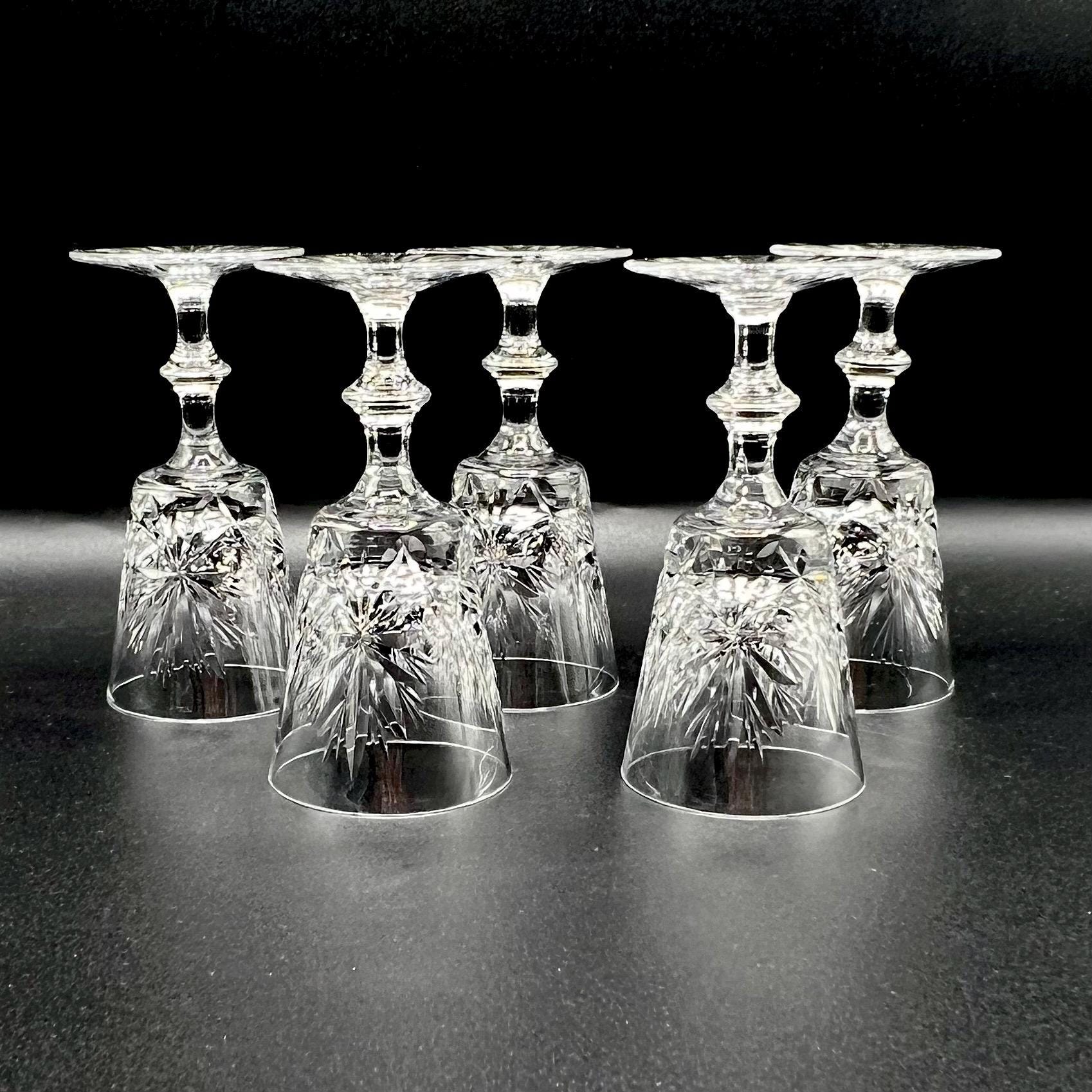 VINTAGE EDINBURGH CRYSTAL, Star of Edinburgh, 5 Liquer, Aperitif, Small ...