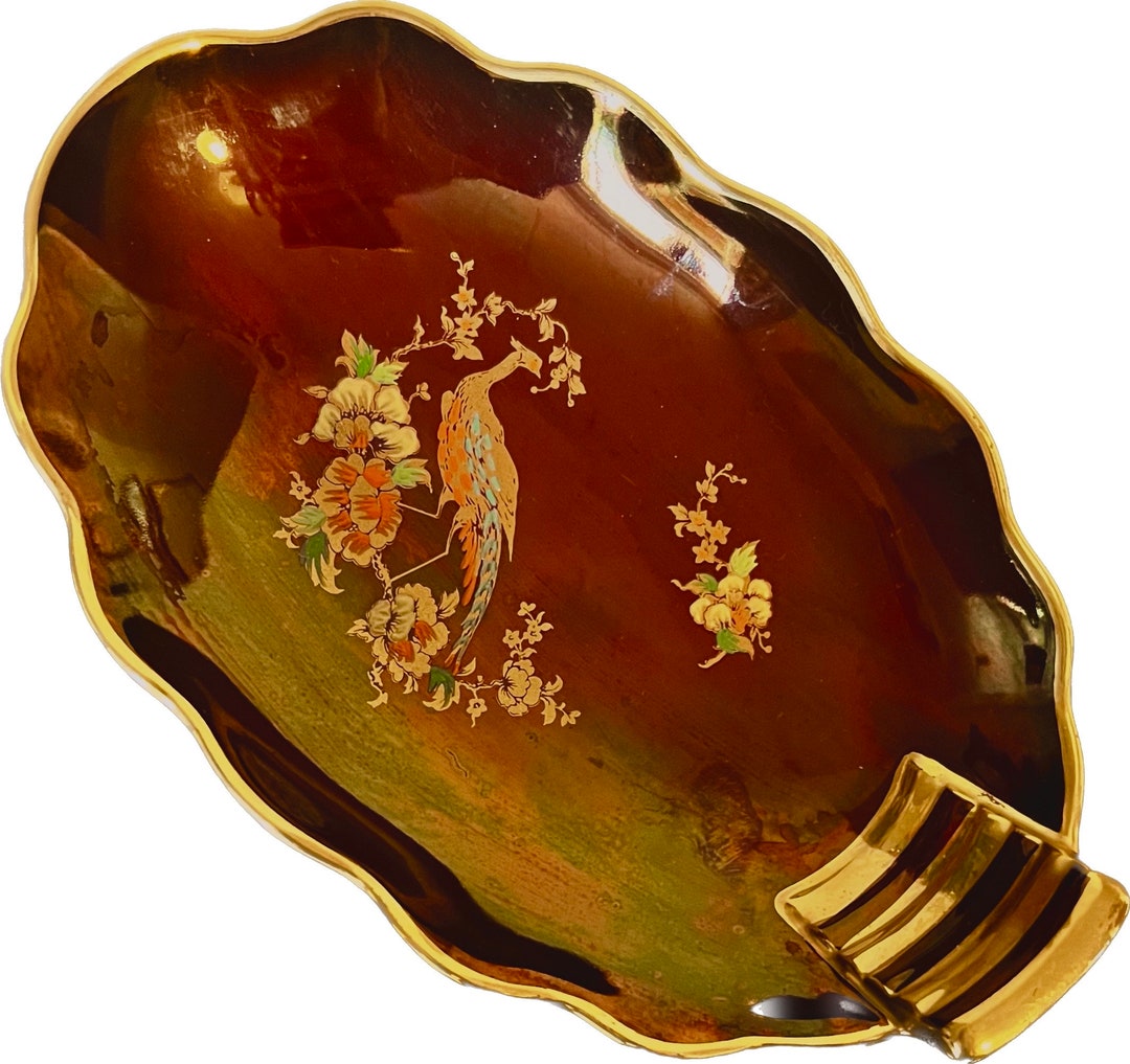 Vintage Carlton Ware Art Deco Bowl: Rouge Royal Lustre Bird Pattern - Etsy