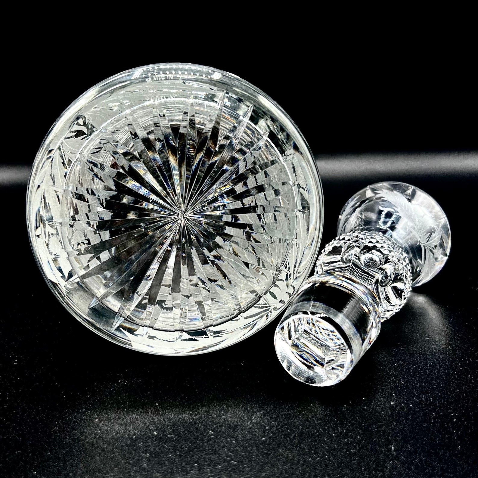 Vintage EDINBURGH CRYSTAL EWER, Decanter Thistle Pattern and Shaped Jug ...