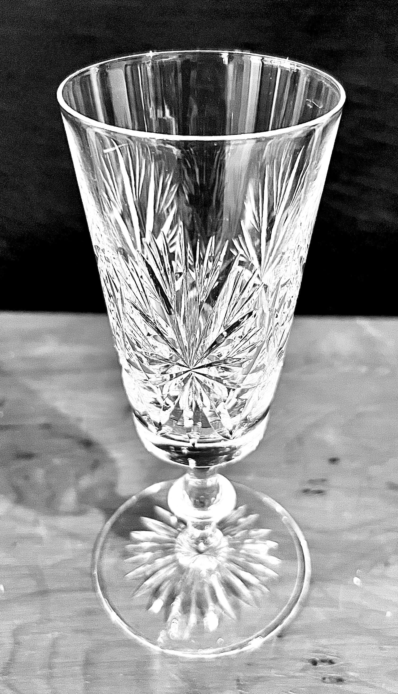 Vintage Edinburgh Crystal Champagne Flute: Star of Edinburgh, Signed ...