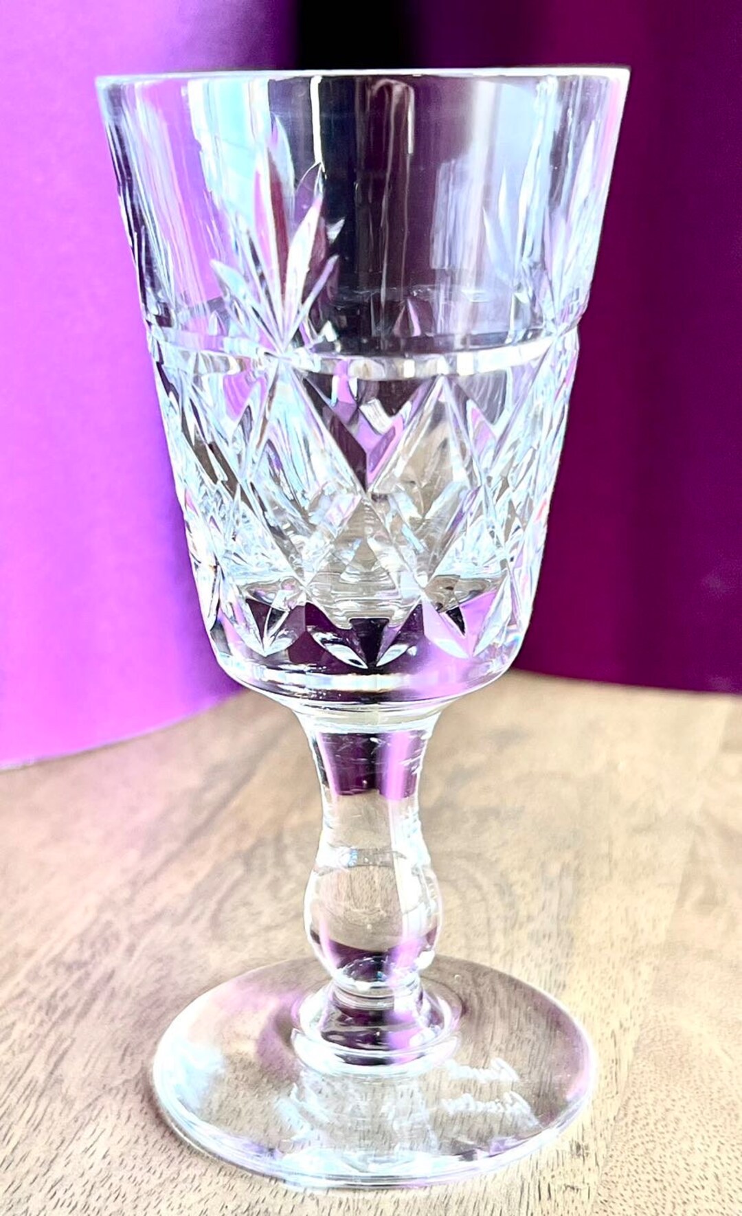 Signed Royal Brierley Crystal Sherry Glass - Bruce Pattern - Etsy