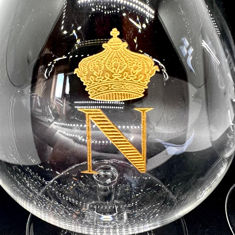 Baccarat Crystal Cognac Glasses: Napoleon Monogram Snifter (14cm) - Etsy