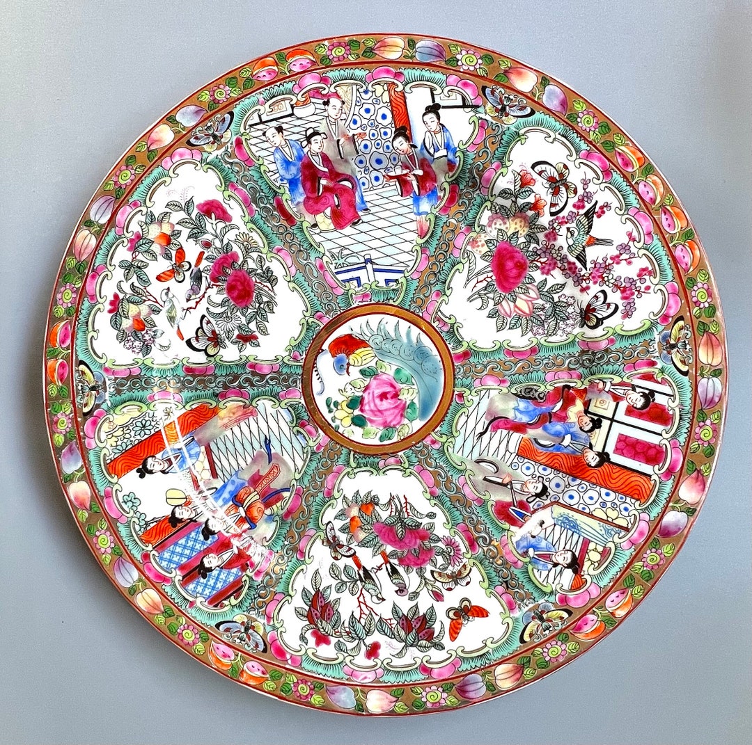 ANTIQUE Chinese PLATE Chinese Family Rose Plate Antique - Etsy