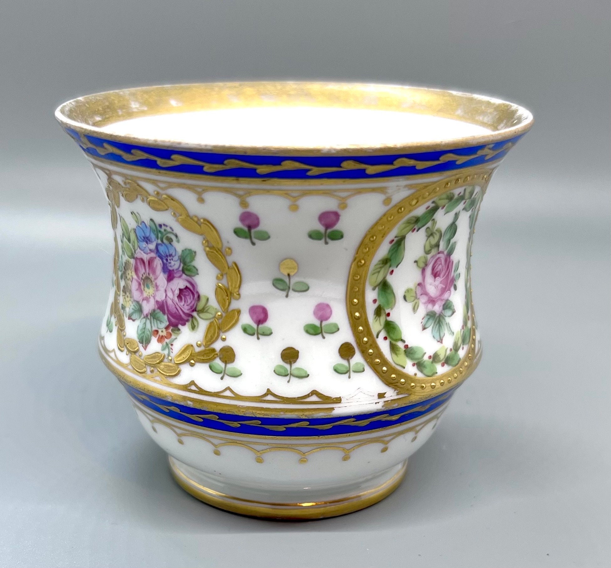 Antique Sevres Style Porcelain Bowl: French Hand-painted Lidded Pot - Etsy