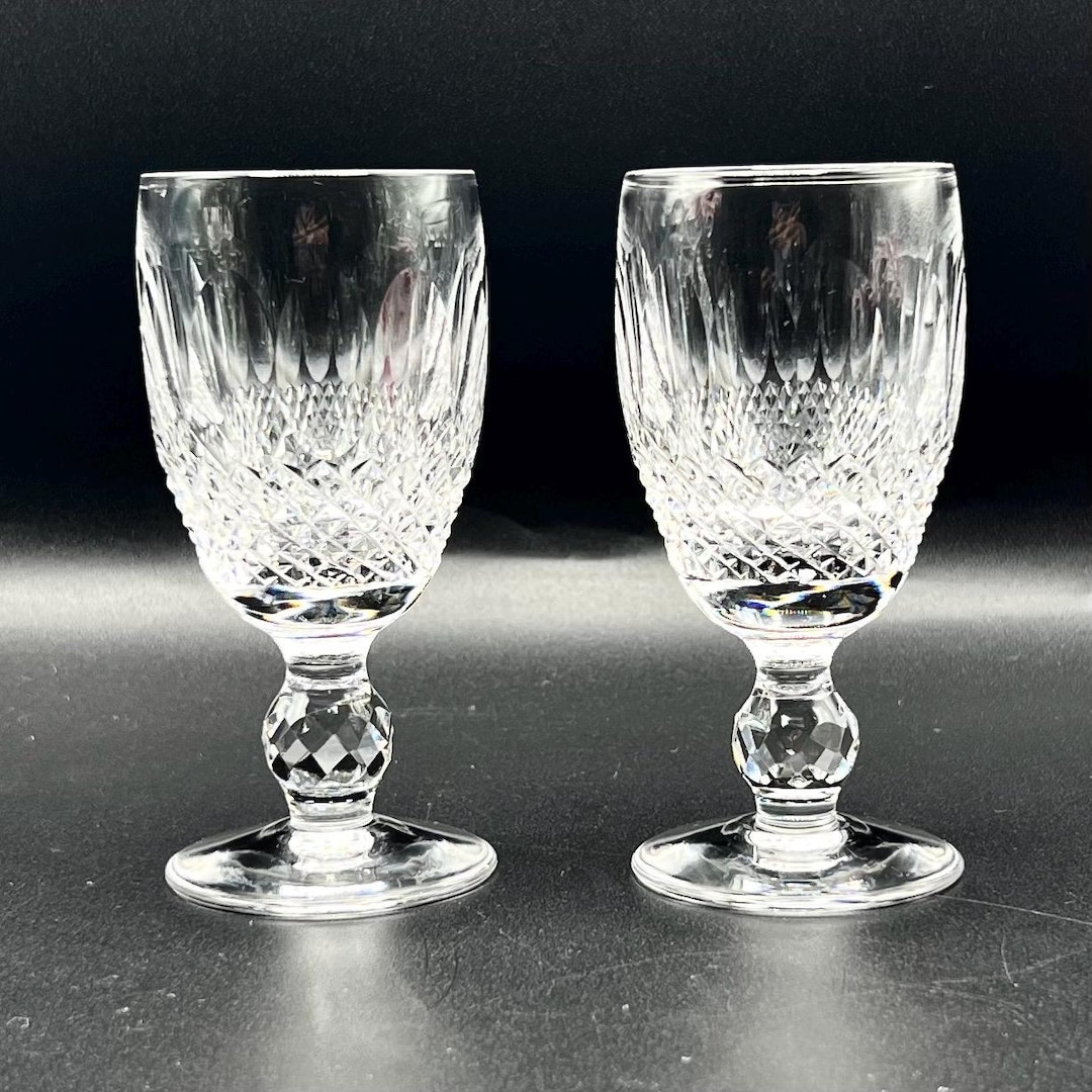 Vintage Waterford Crystal Cordial Glasses: Colleen Pattern, Diamond Cut ...