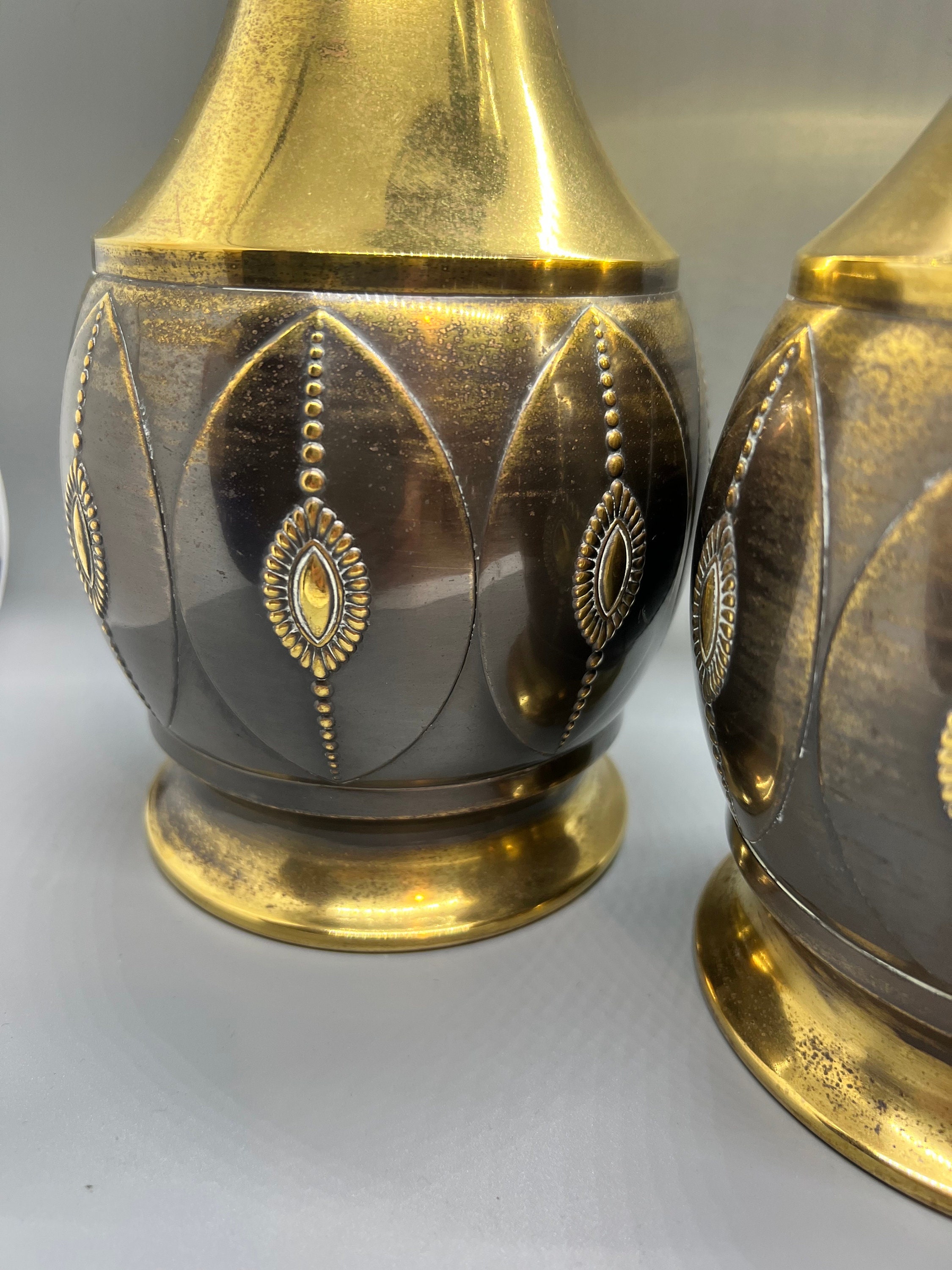 Antique Art Deco Vase Antique Brass Vase 2 Collectable KMD Daalderop ...