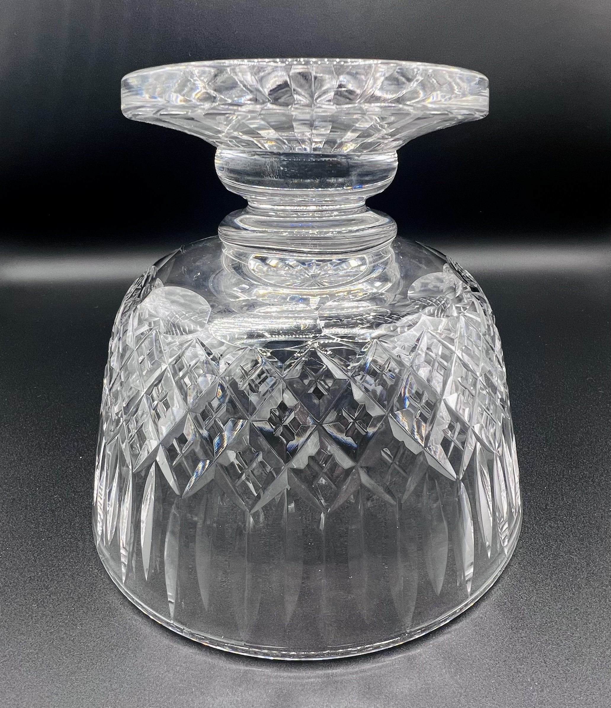 Vintage Cut Crystal Pedestal Bowl: Heavy Lead Crystal Centerpiece - Etsy