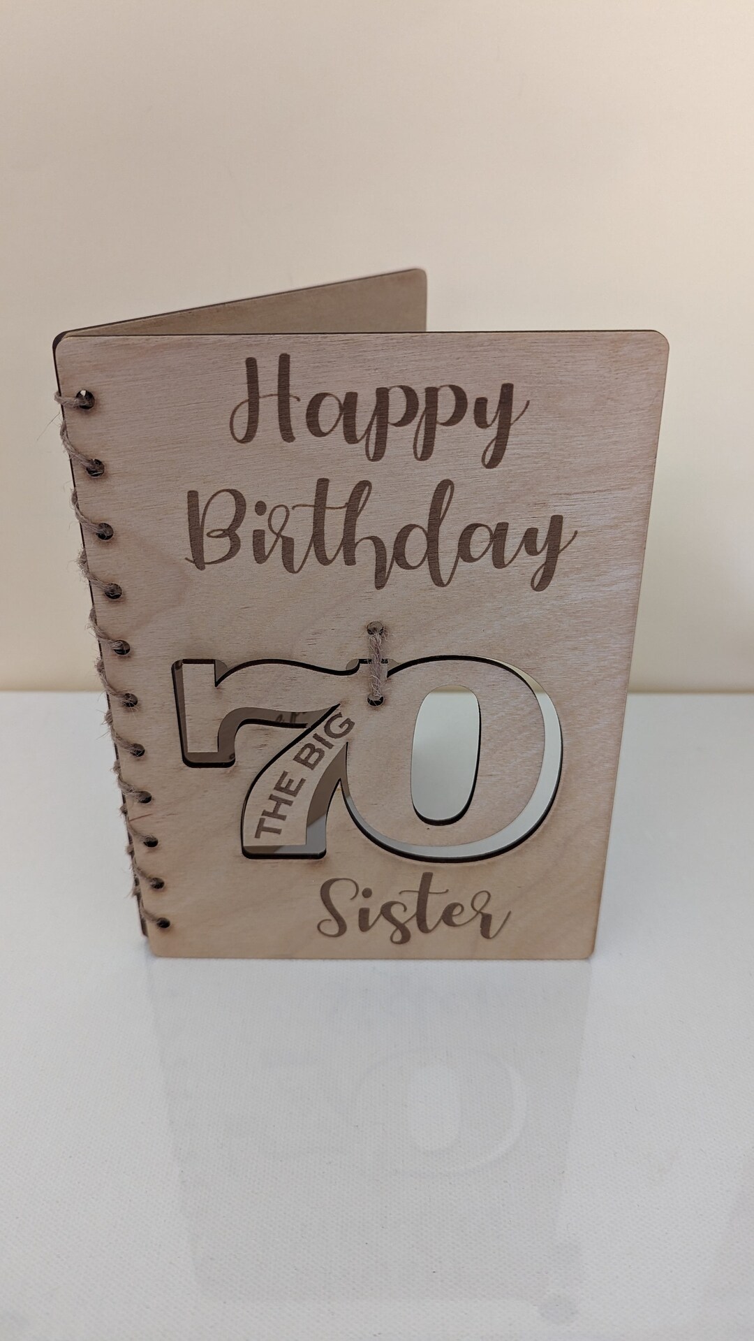 Wooden 70th Birthday Card currently 1954 - Etsy UK