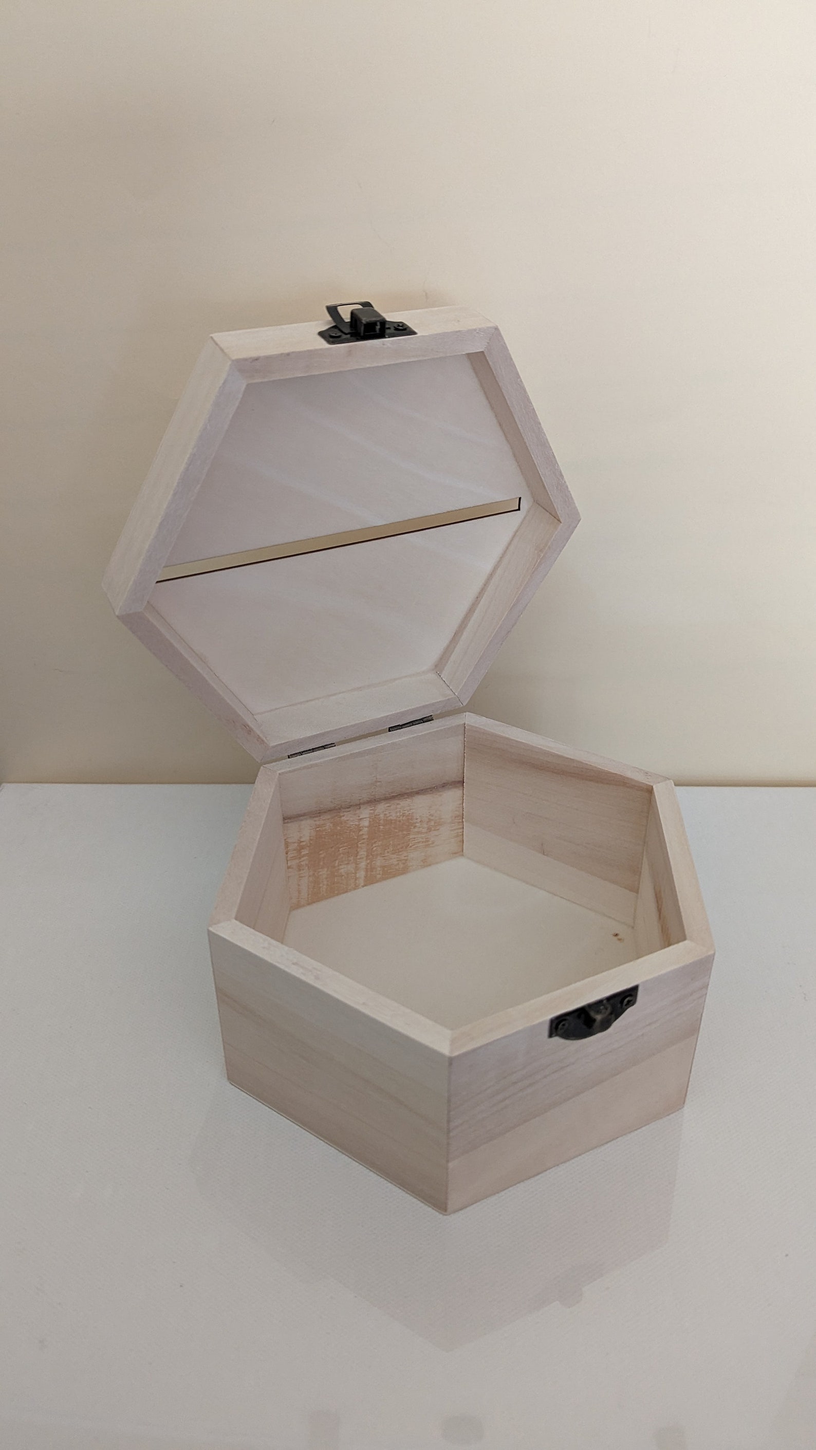 Worry Box Hexagonal Wooden Box With Latch Let Your Worries Drift Away ...