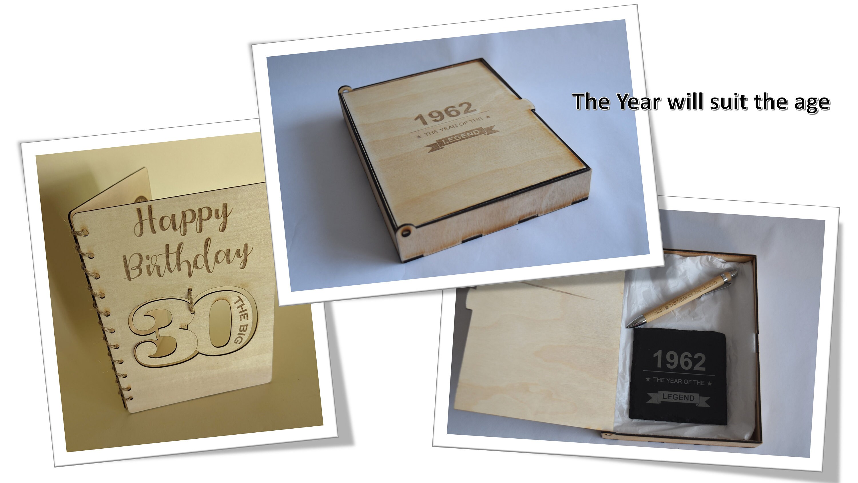 Wooden Personalised 30th Birthday Card - Etsy