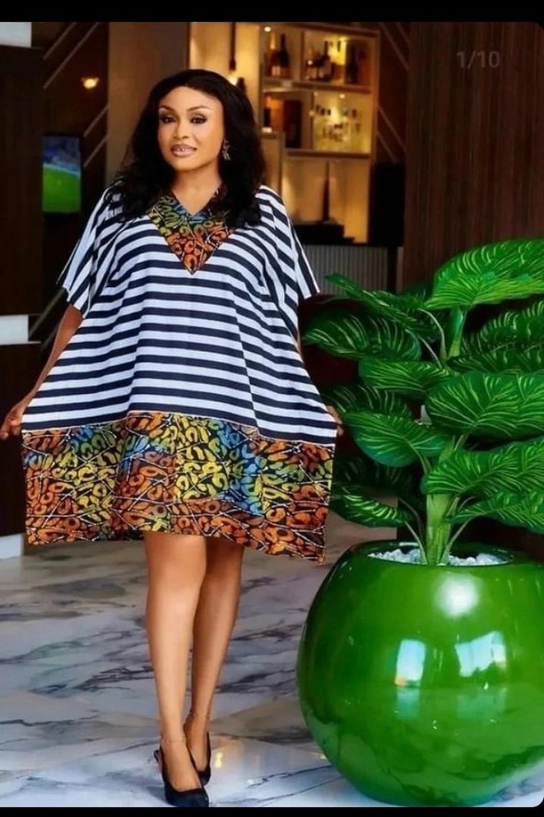 Multi-patterned Boubou Dress African Print One Size Ready - Etsy