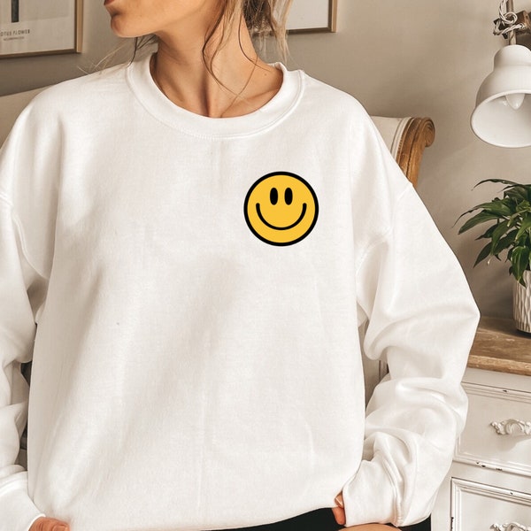 Happy Sweatshirt - Etsy