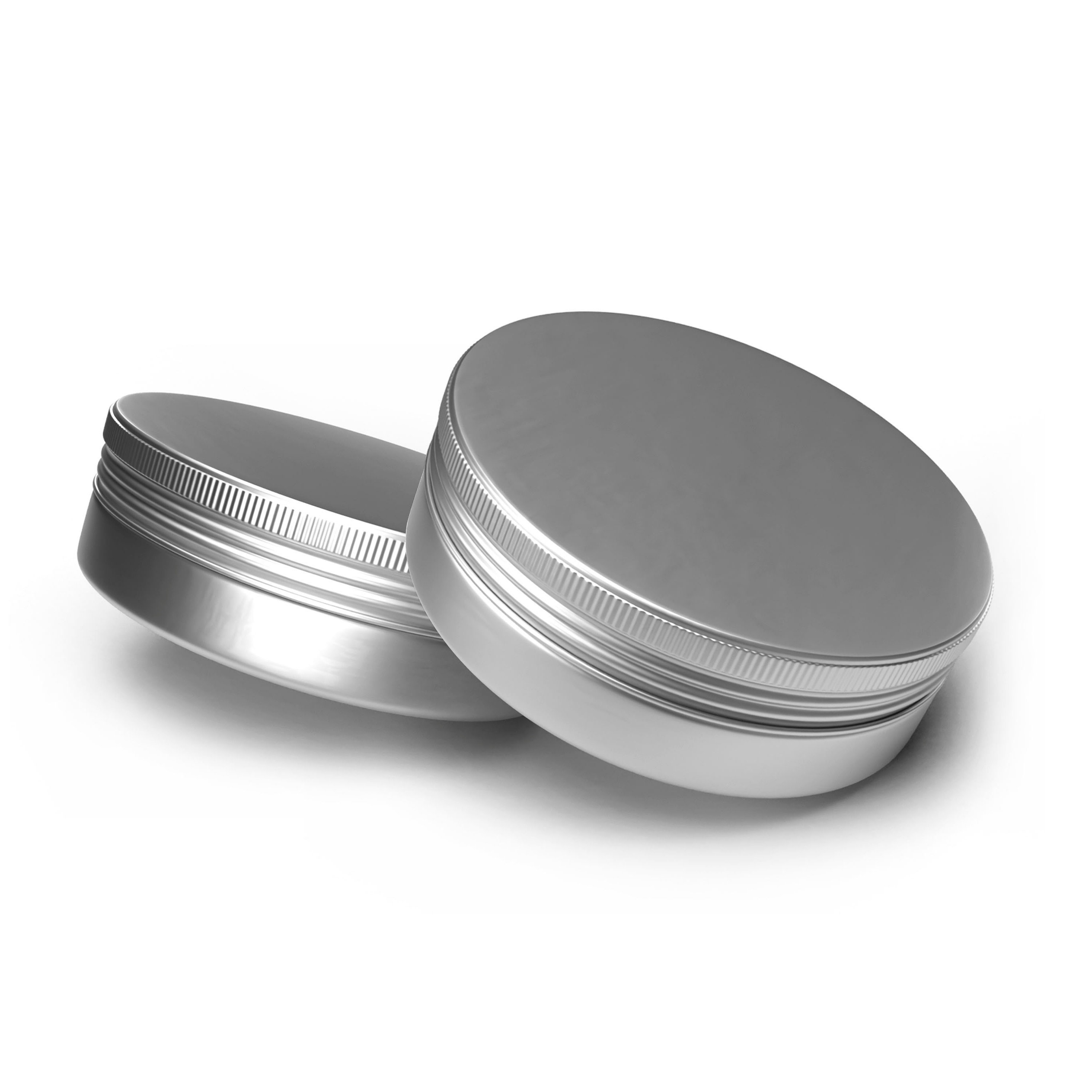 2 Oz/60ml Screw Top Round Aluminum Tin Jar Storage Containers ...