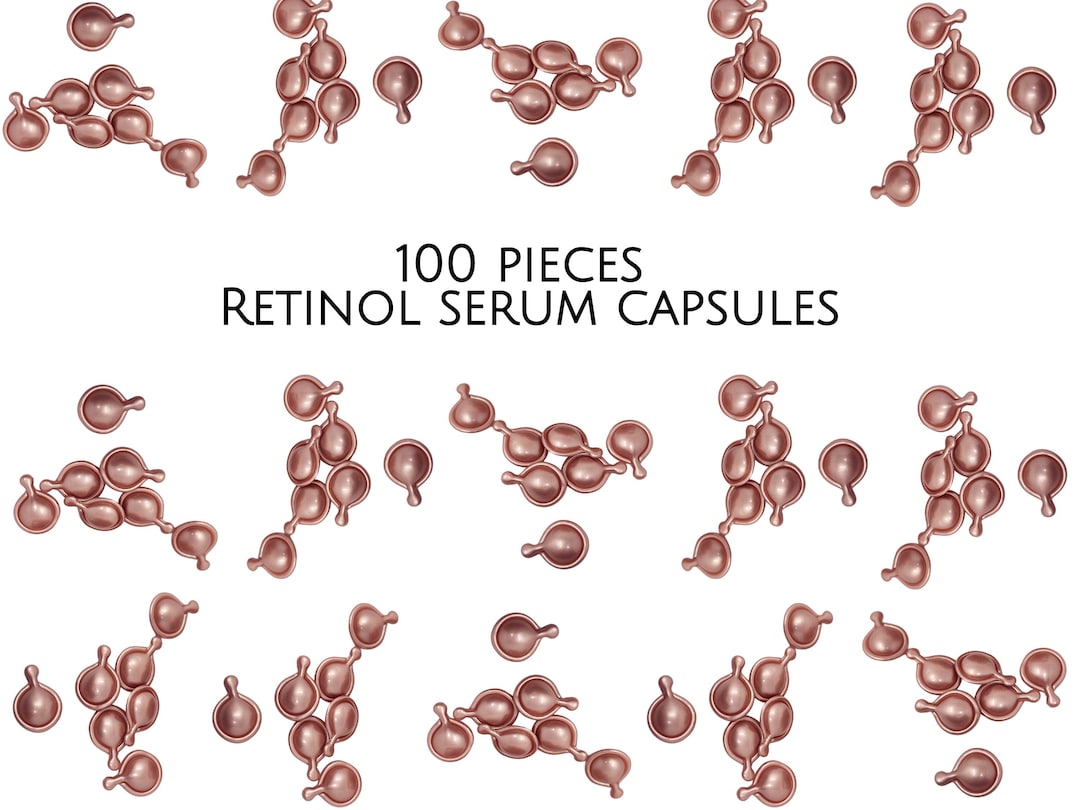 100 Count Retinol/vitamin E/jojoba/hamamelis Virginiana Serum Capsules ...