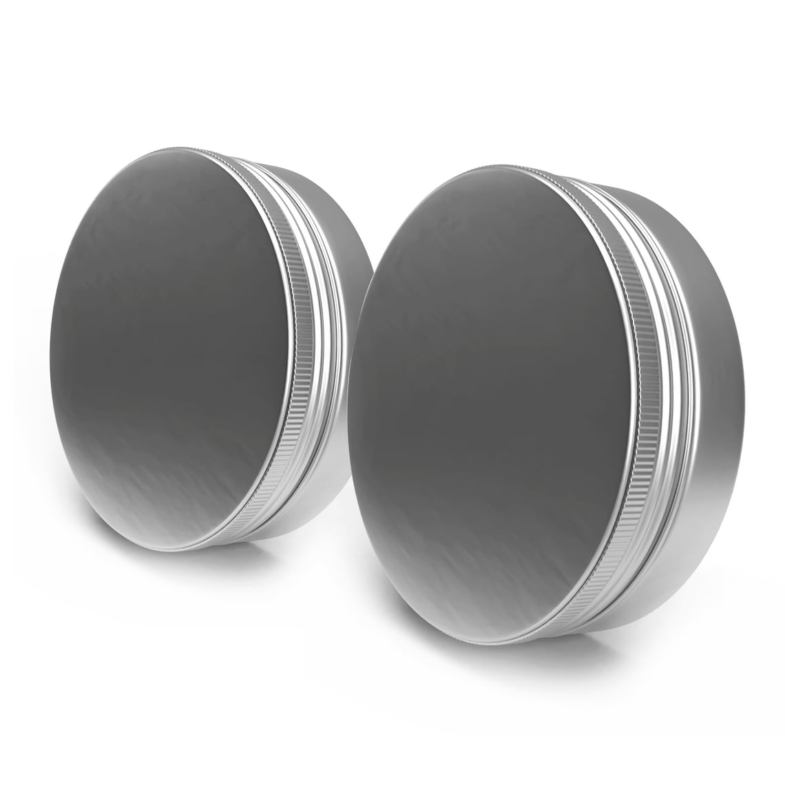 2 Oz/60ml Screw Top Round Aluminum Tin Jar Storage Containers ...