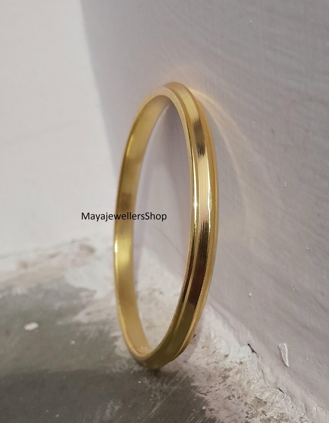 Gold Plated Sikh Kara: Punjabi Bangle Bracelet - Etsy